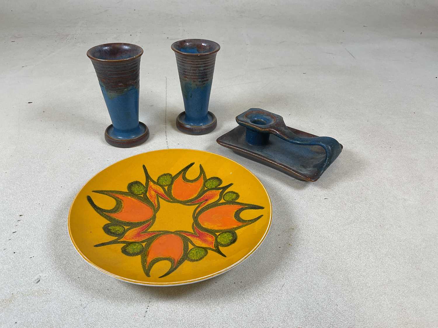 Lot 193 - Denby Danesby ware; a pair of vases and a