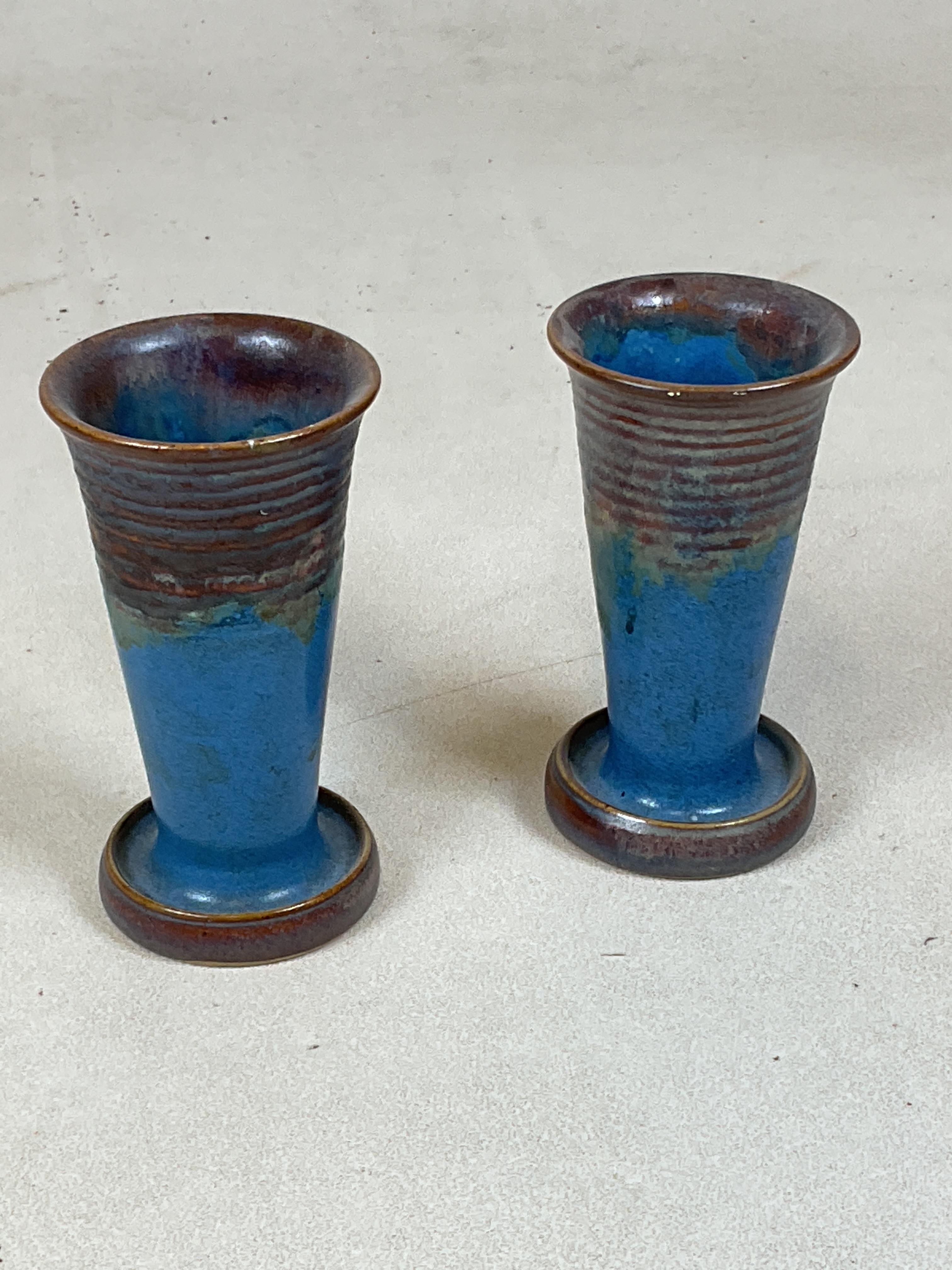 Lot 193 - Denby Danesby ware; a pair of vases and a