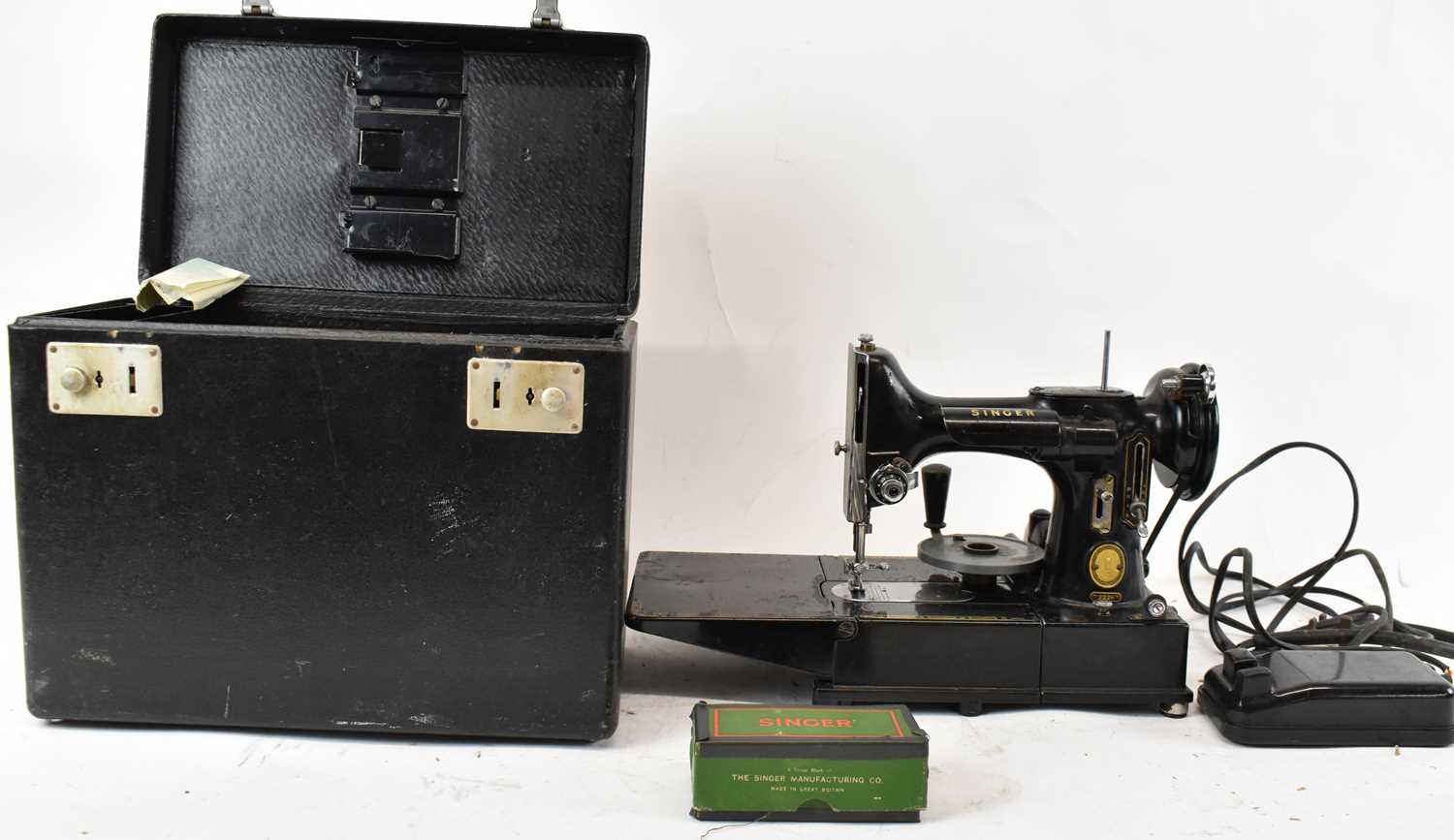 Lot 201 - A rare Singer 222k sewing machine, cased