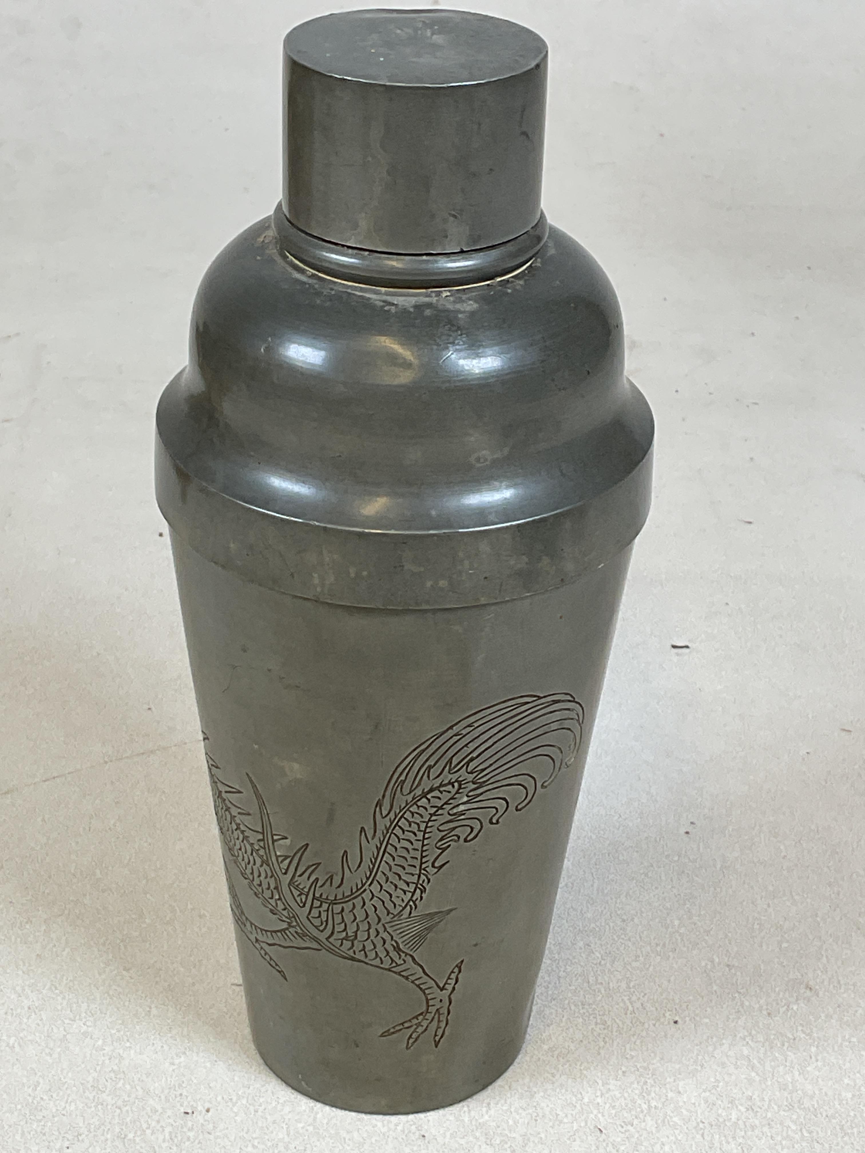 Lot 157 - SWATOW PEWTER (KUT HING); a large cocktail