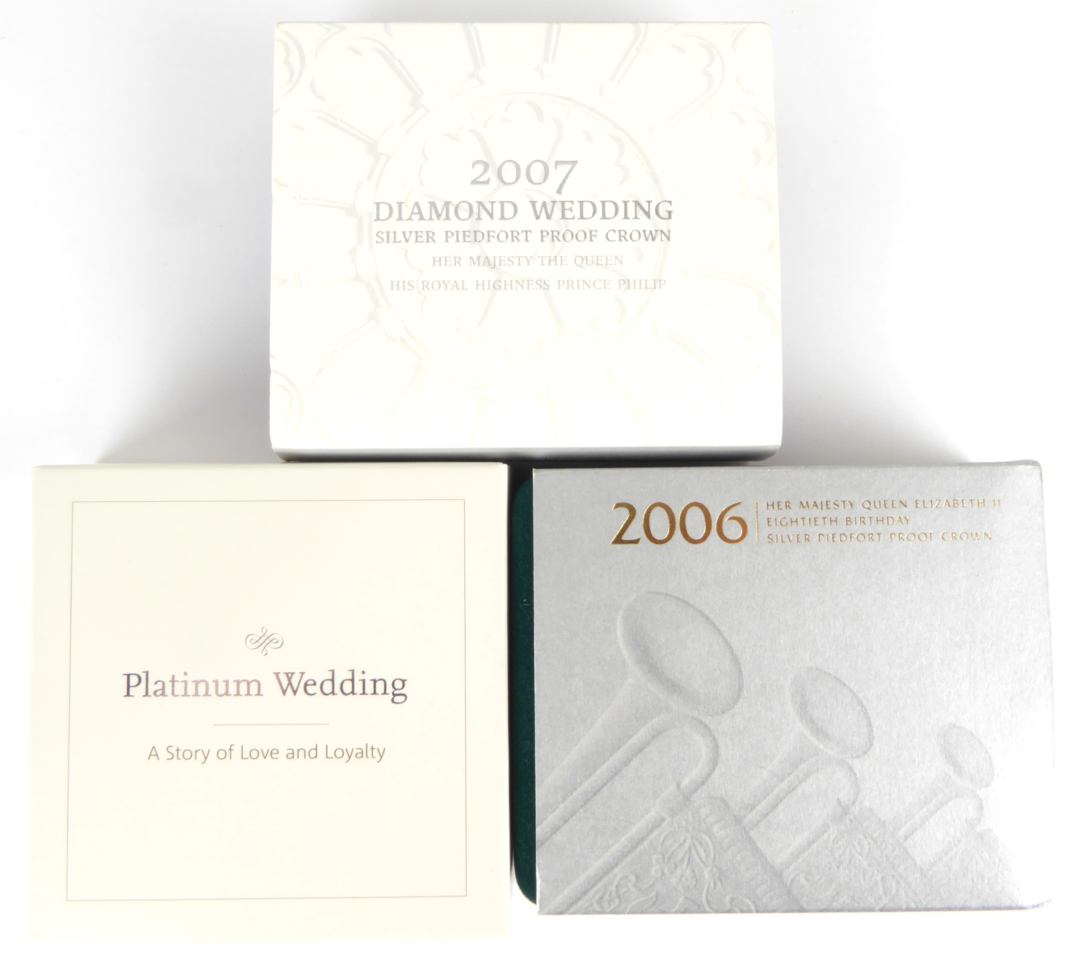 Lot 702 - THE ROYAL MINT; three royal commemorative