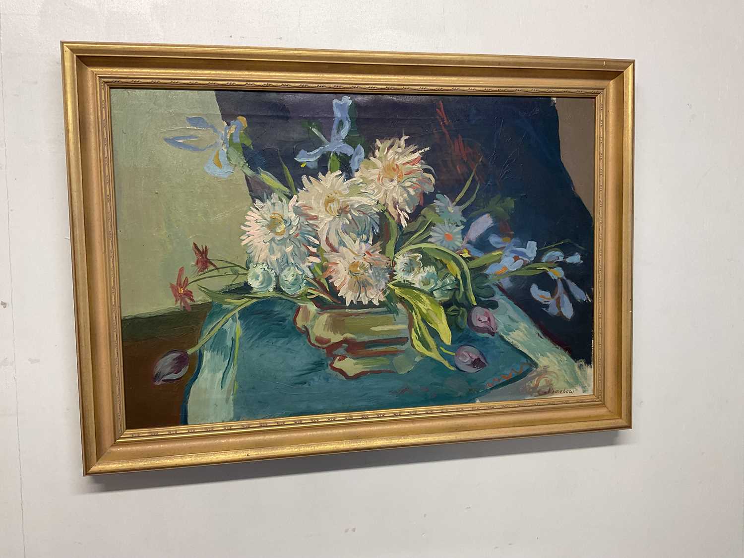 Lot 342 - G. BARLOW; oil on canvas, still life, 50 x