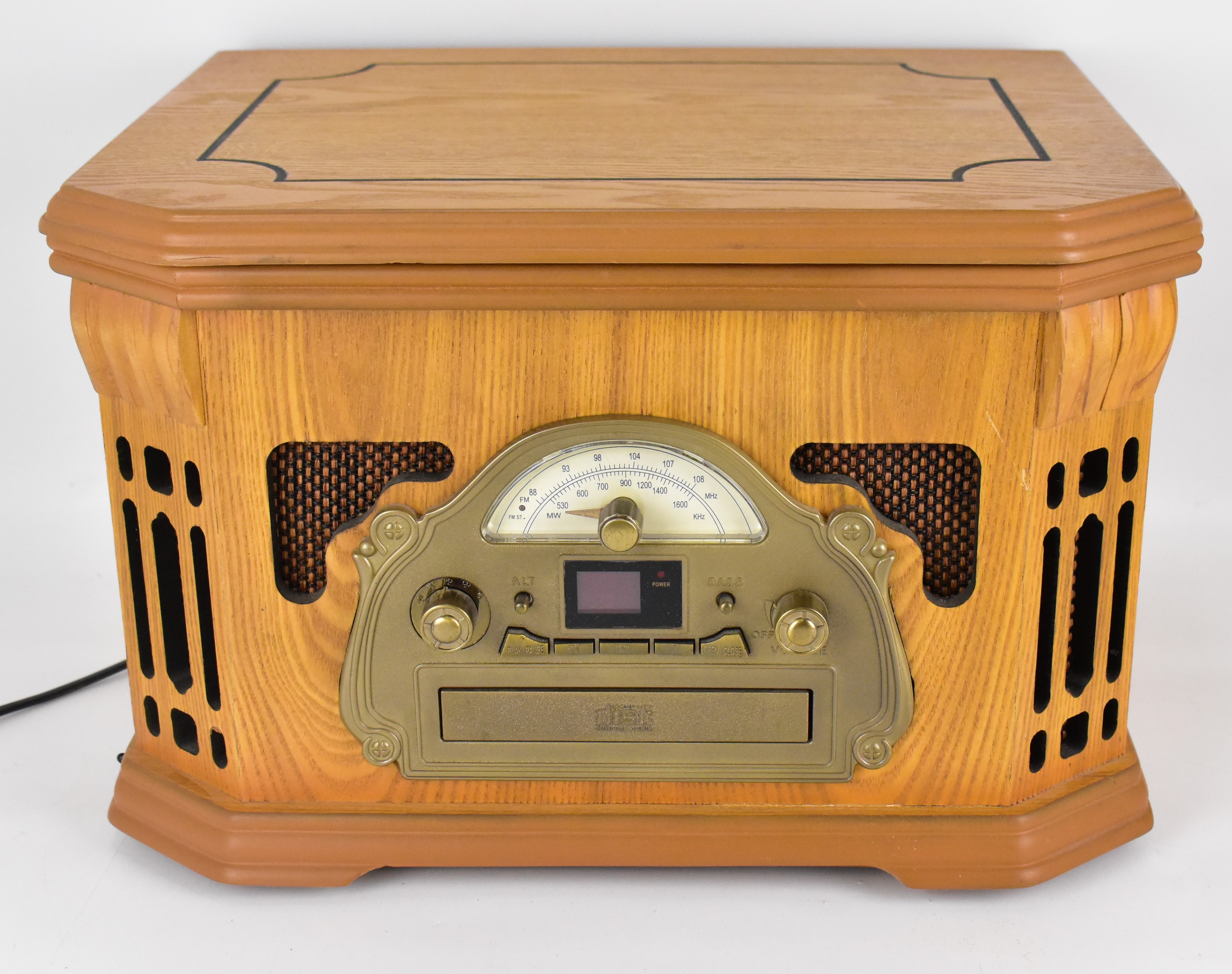Lot 691 - STEEPLETONE; a modern reproduction turntable,