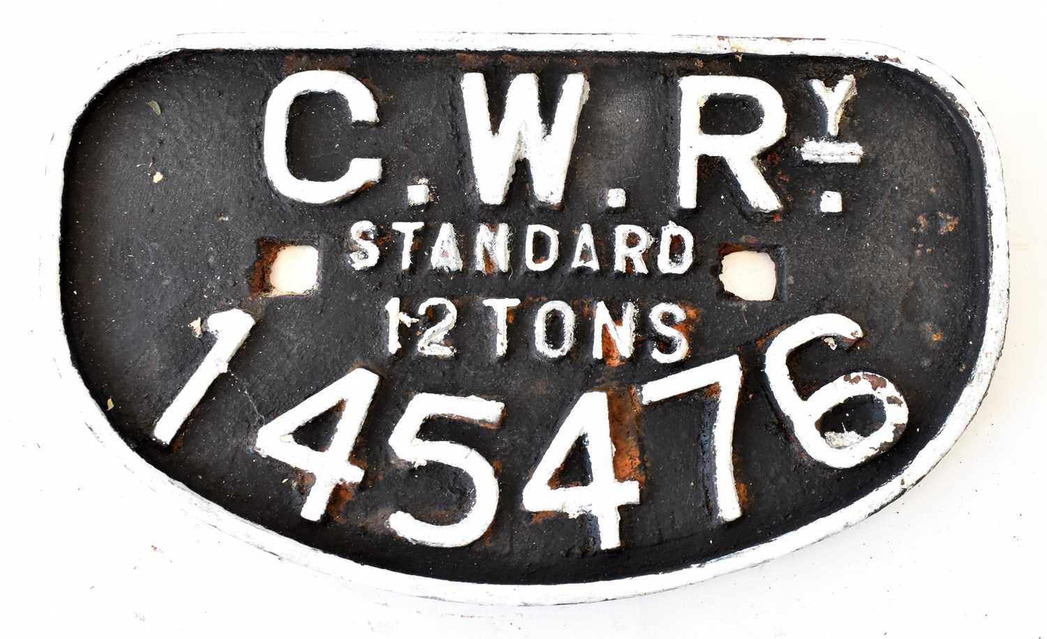 Lot 47 - RAILWAYANA; wagon plate, GWR 145476 Standard