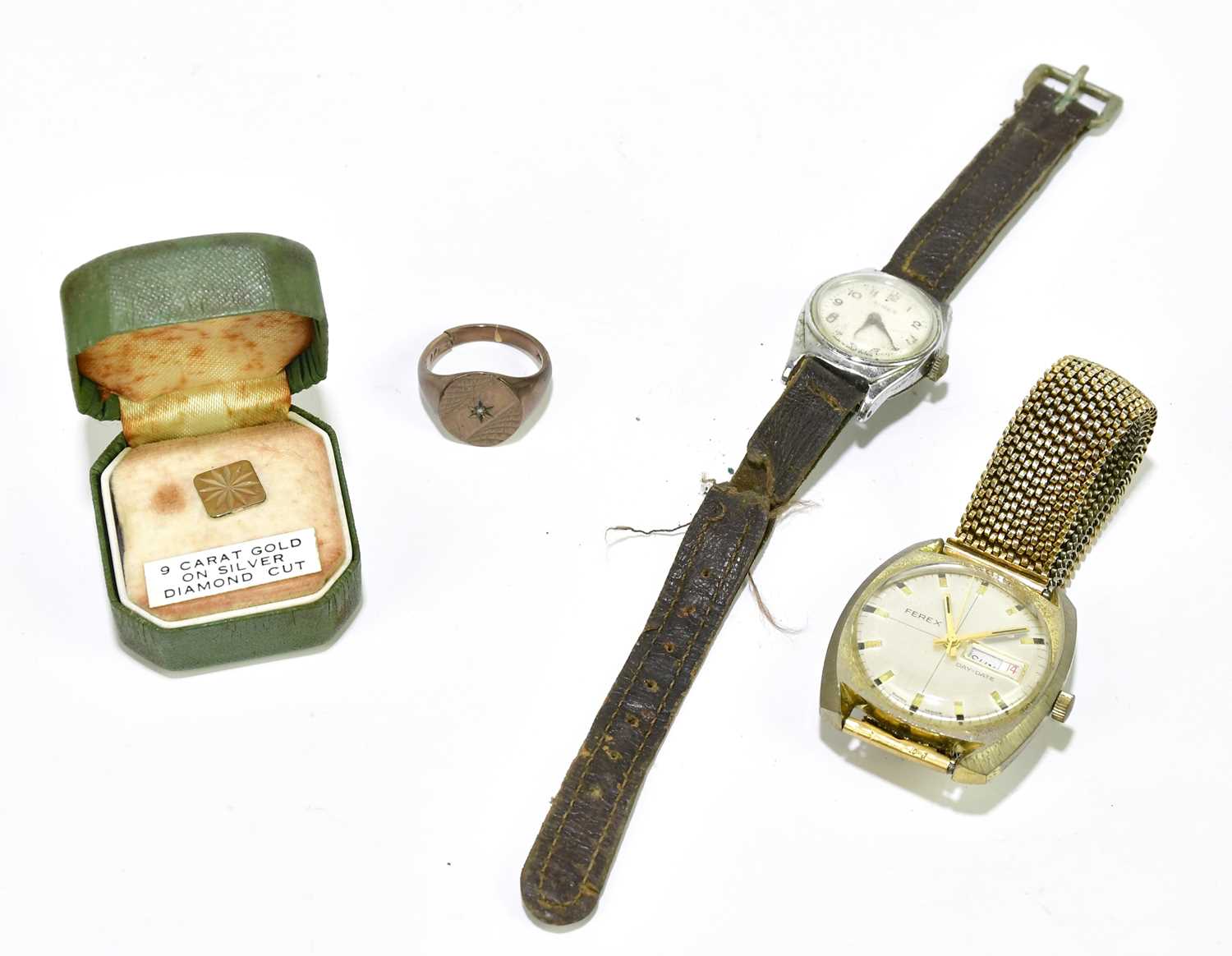 Lot 502 - A gentleman's Ferex watch, together with a