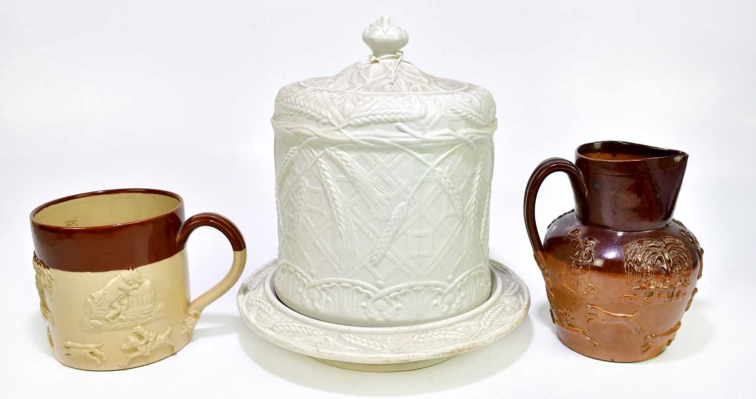 Lot 1673 - A Victorian large cheese dome, embossed