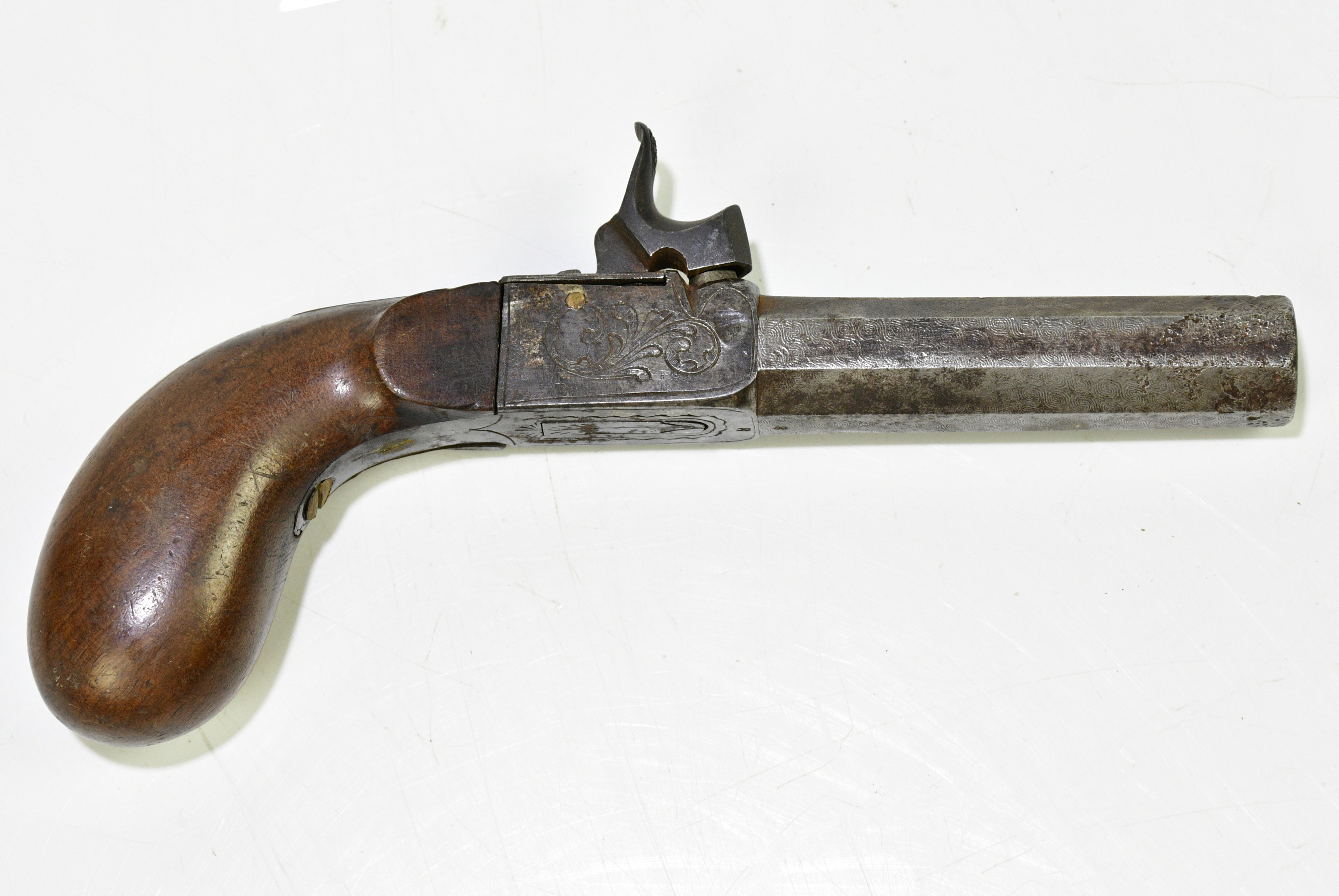 Lot 598 - A 19th century percussion cap muff pistol