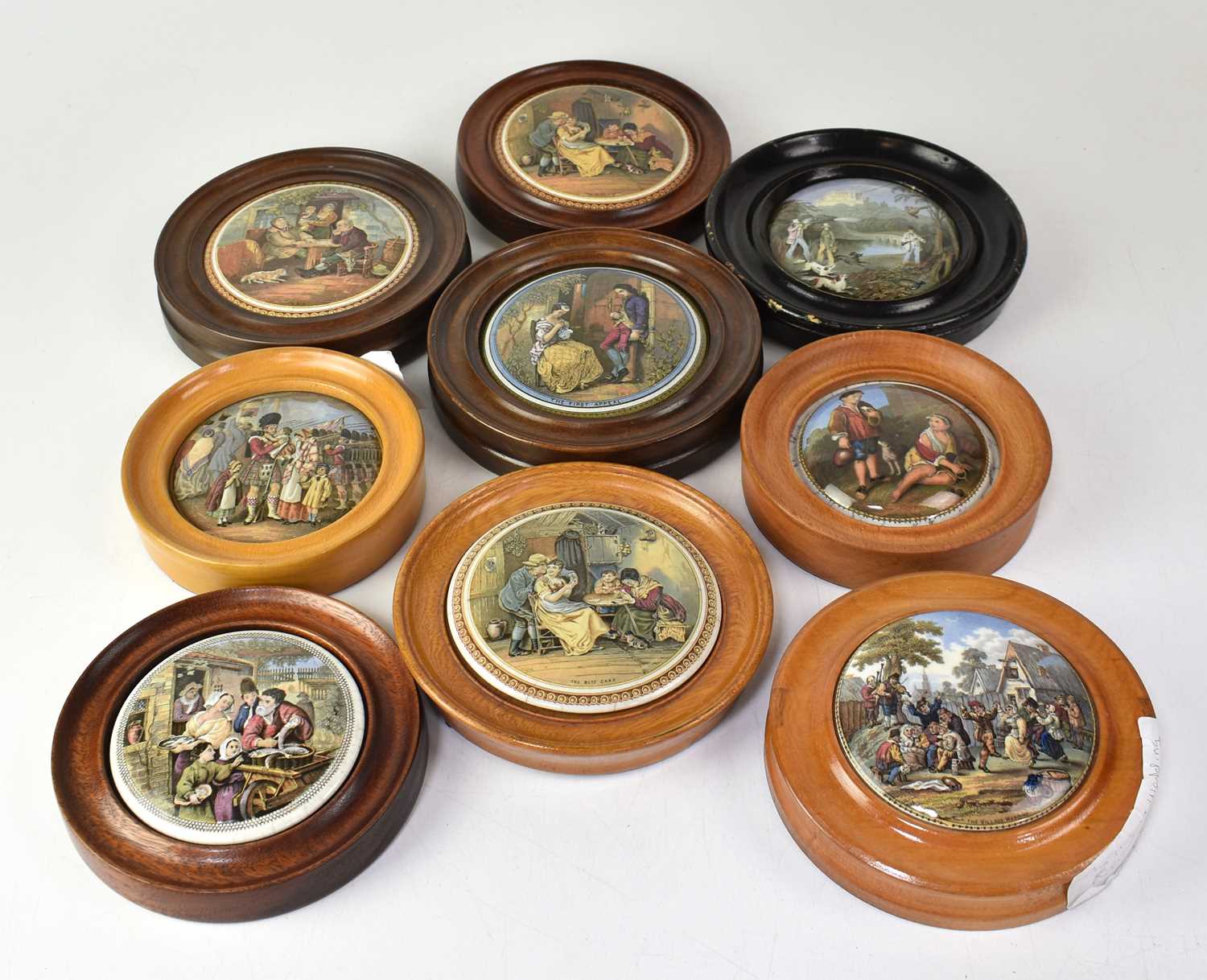 Lot 249 - PRATT; nine pot lids including 'The Best