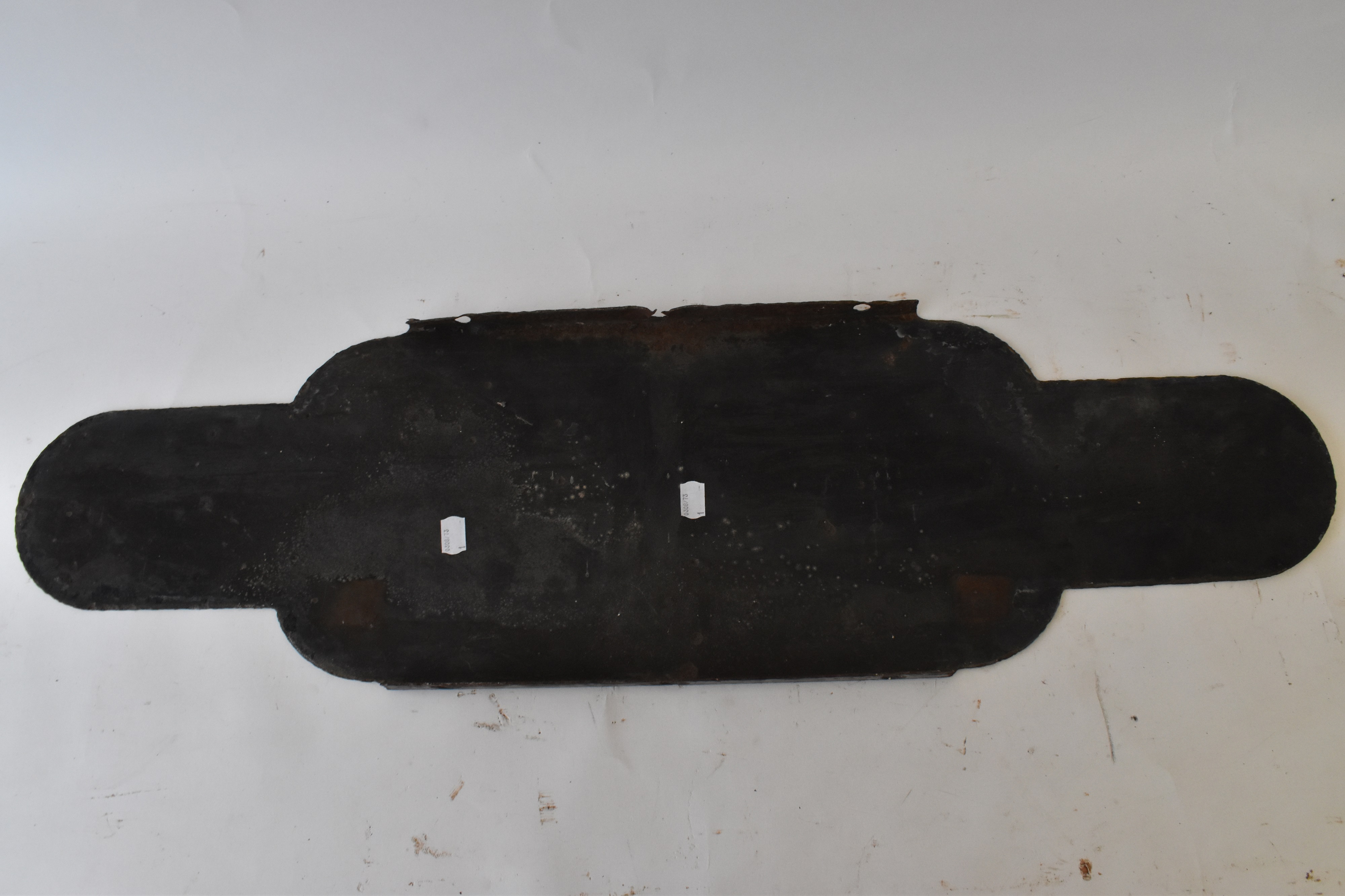 Lot 71 - RAILWAYANA; blue enamel totem 'Blackhorse