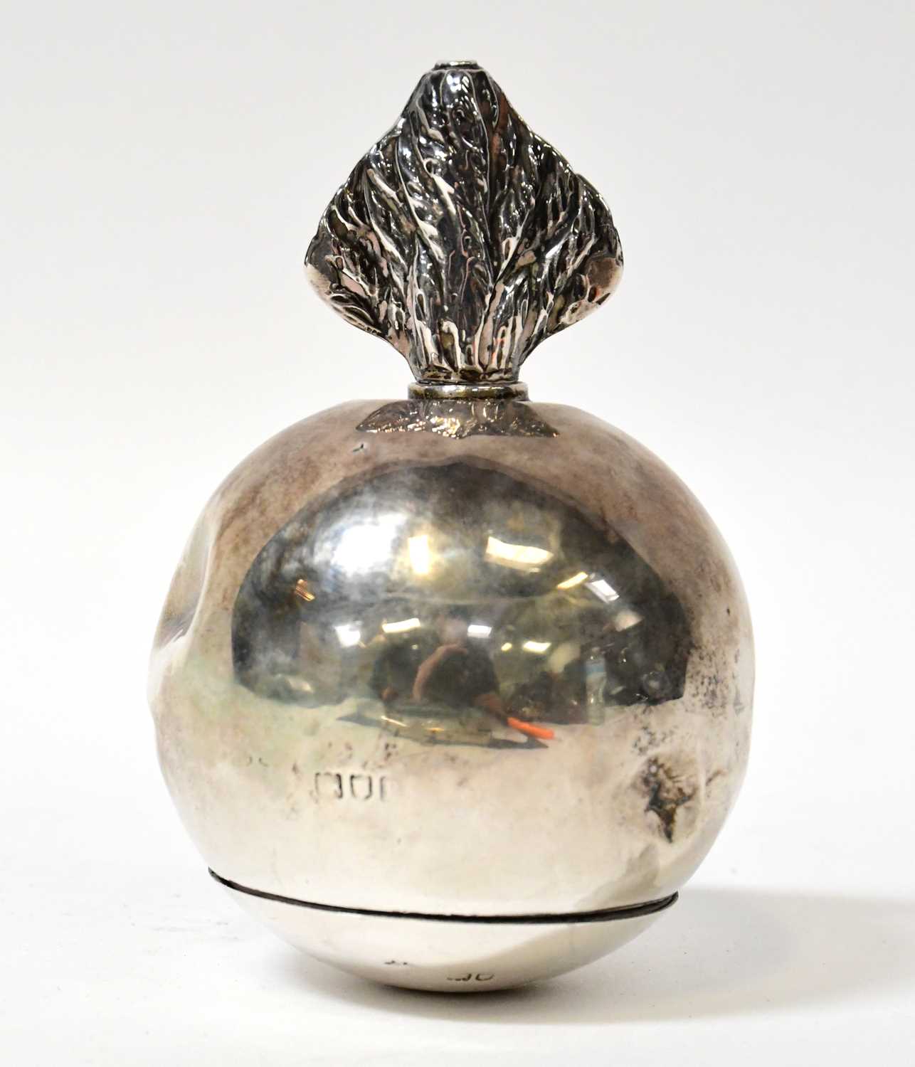 Lot 590 - A London hallmarked silver orb/grenade table