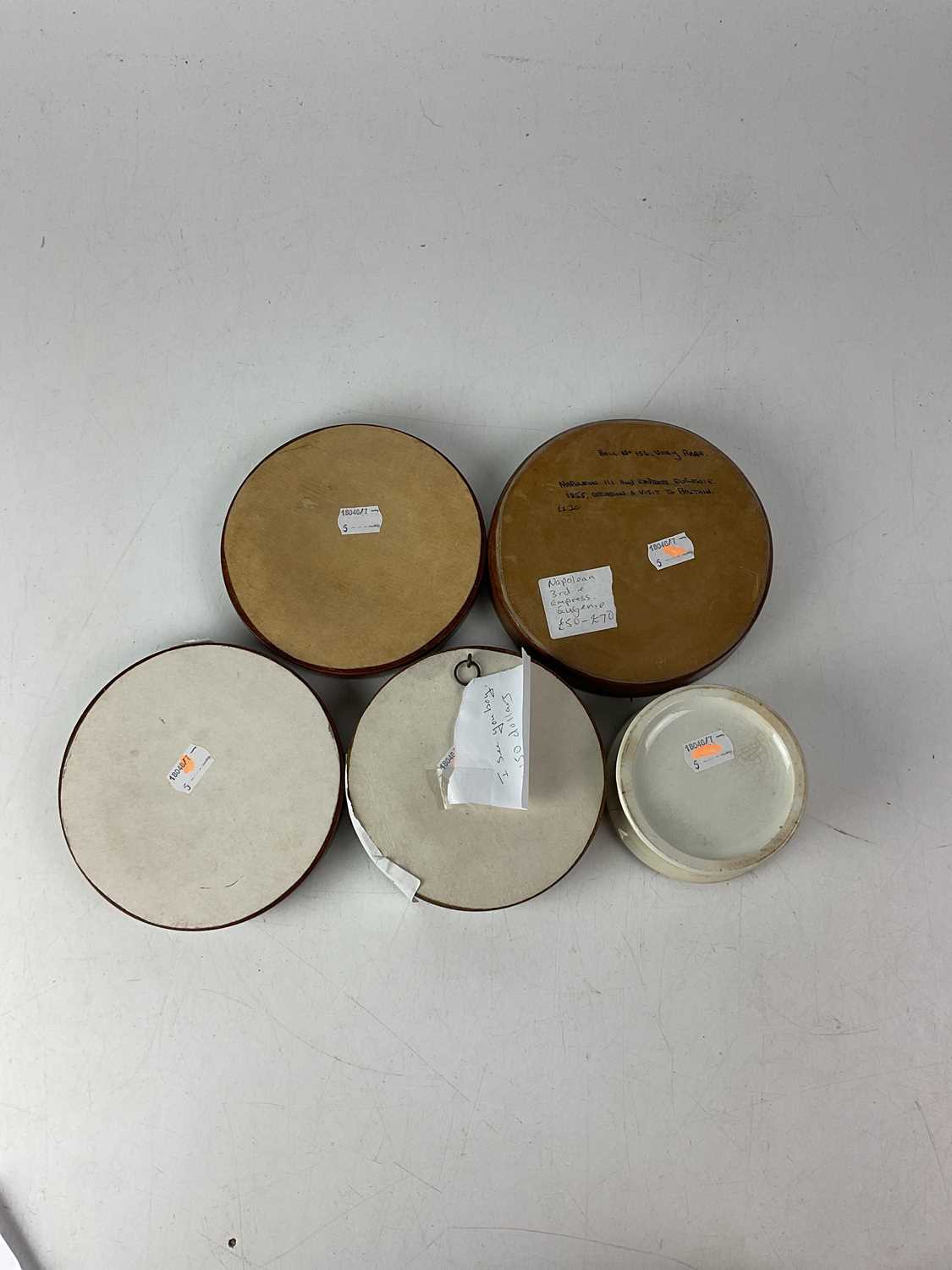 Lot 245 - PRATT; five commemorative pot lids