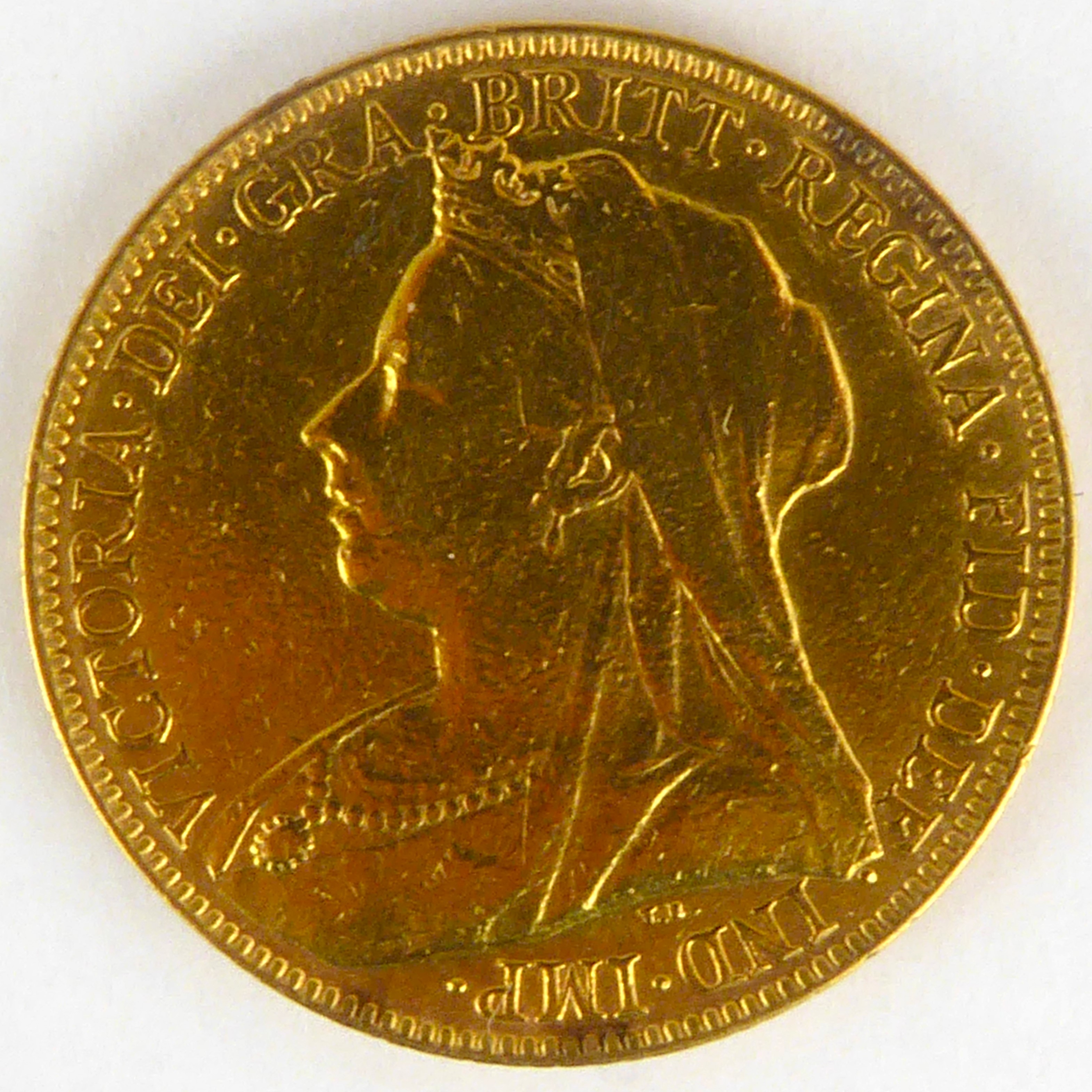 Lot 628 - A Victorian full sovereign 1899, George and