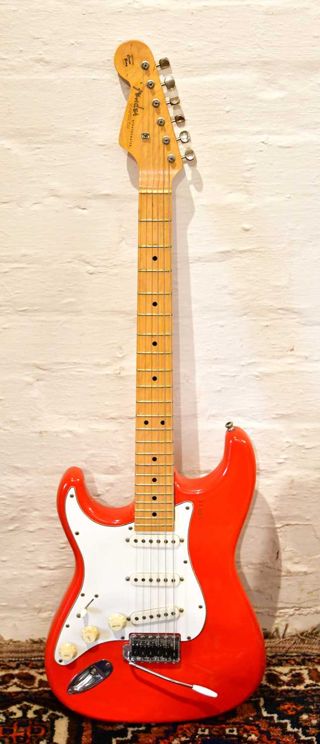 Lot 1278 - A Fender Stratocaster copy, together with