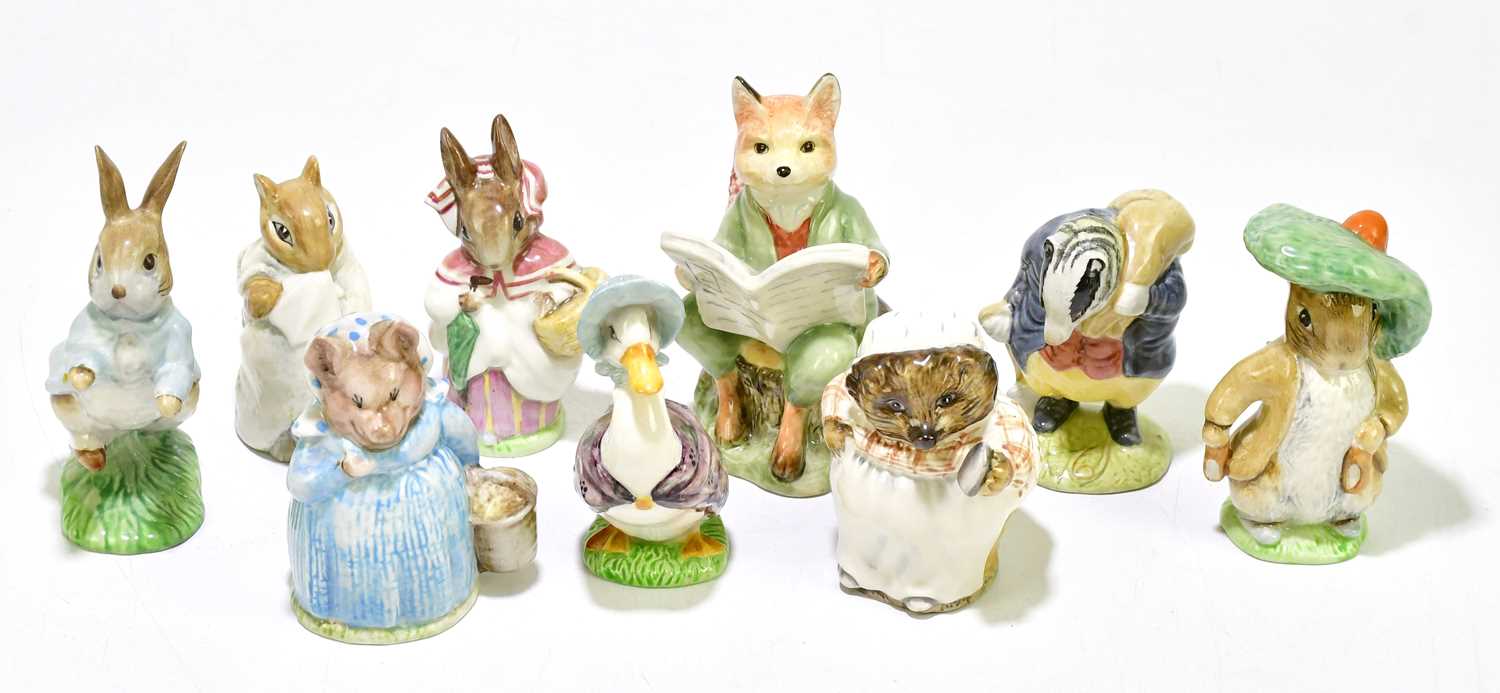 Lot 1765 - BESWICK; eight Beatrix Potter figures