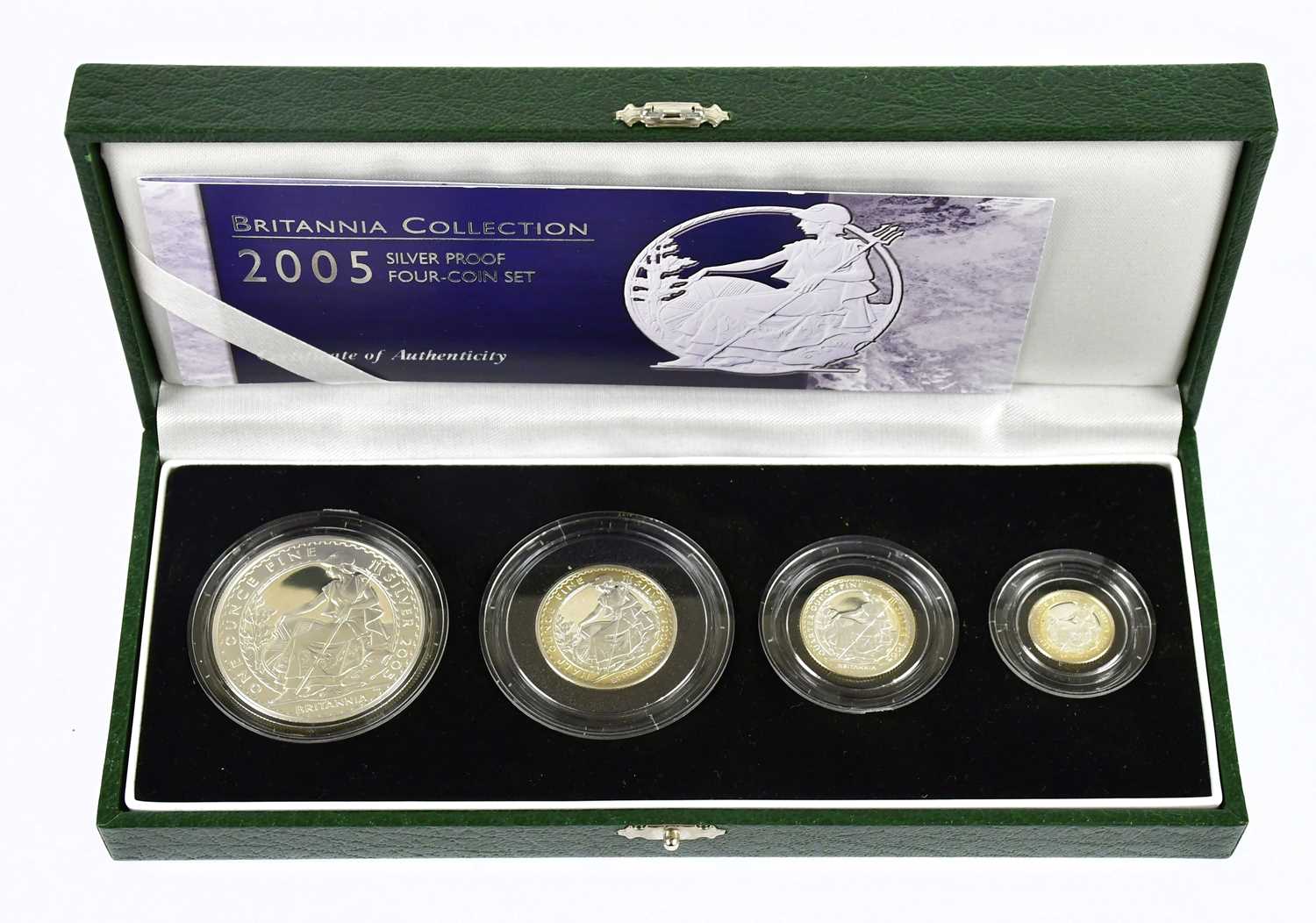 Lot 1456 - A cased Britannia collection 2005 silver