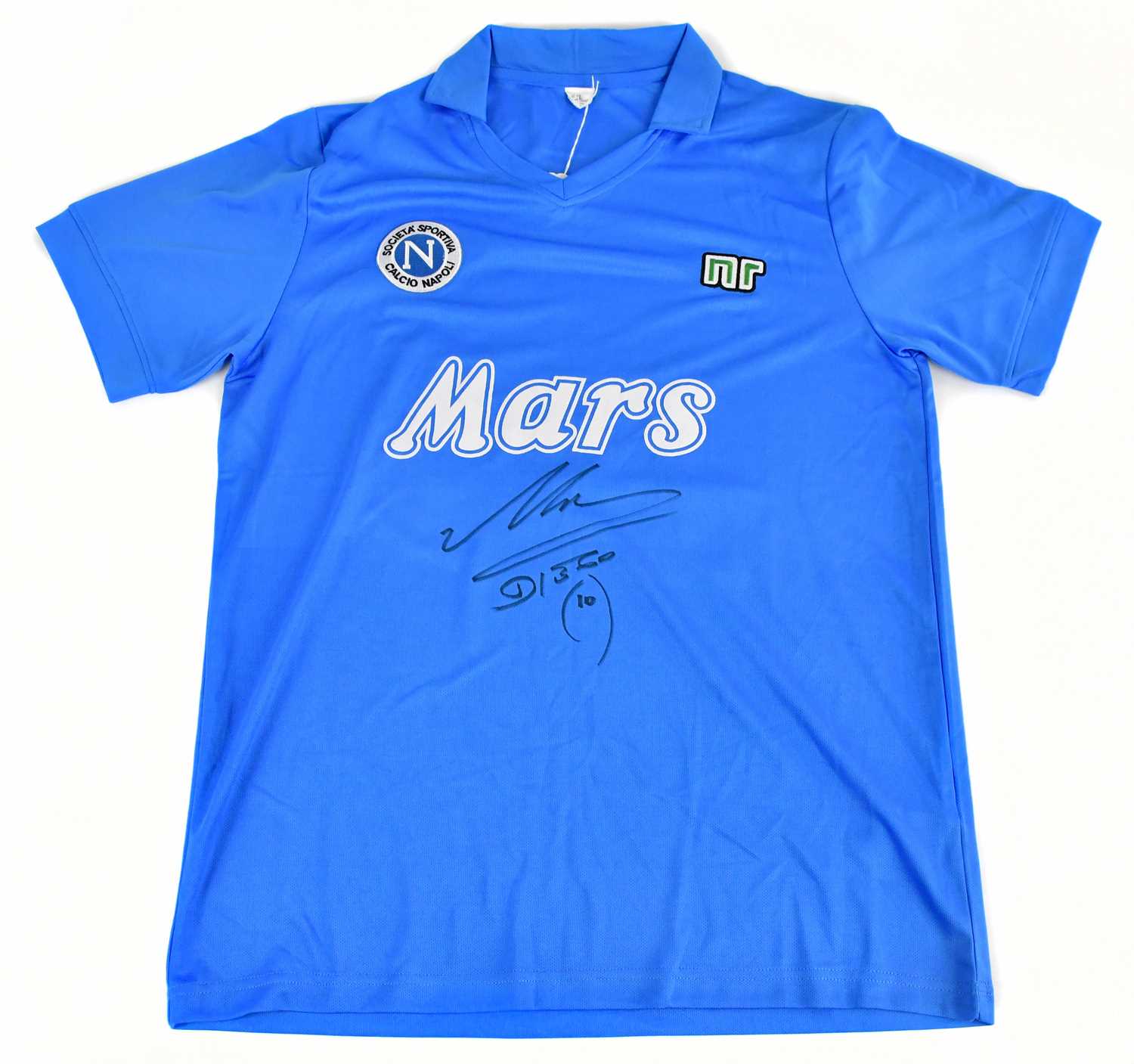 Lot 2209 - DIEGO MARADONA; a signed Napoli shirt,