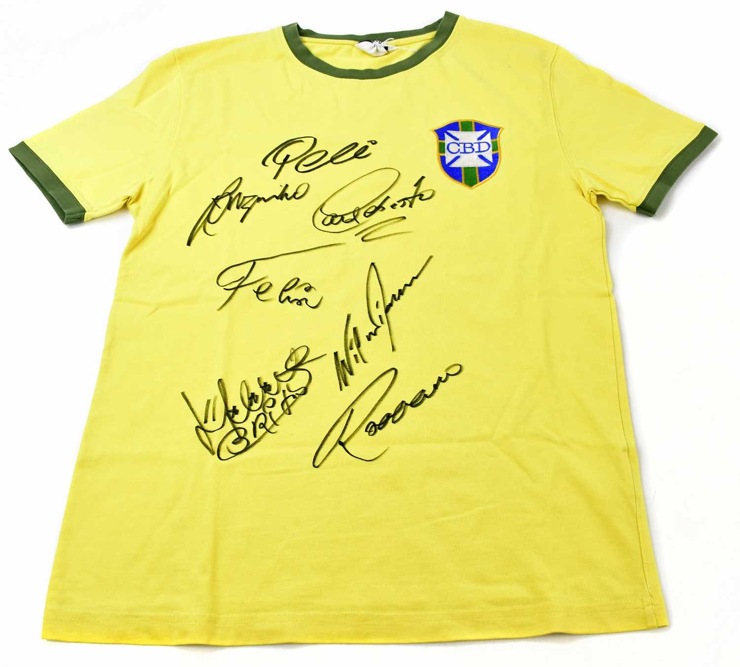 Lot 2214 - BRAZIL; a 1970 replica winning team shirt,