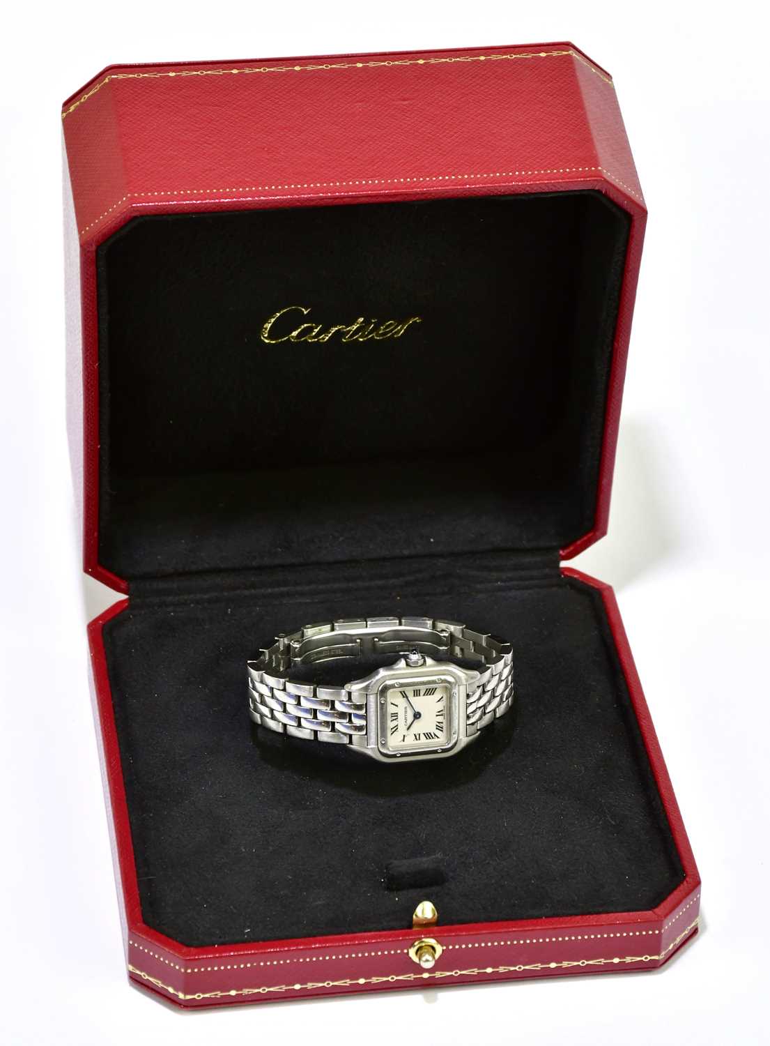 Lot 437 - CARTIER; a Panthere de Cartier mini lady's
