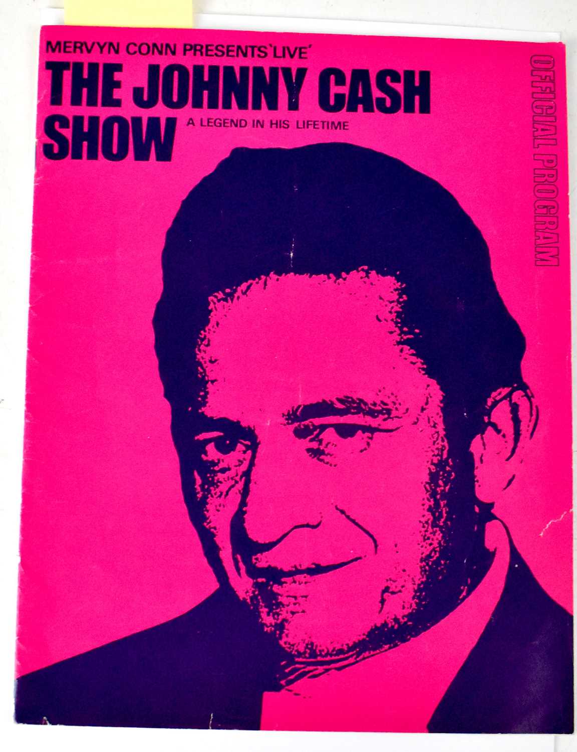 Lot 527 - JOHNNY CASH; a programme for 'The Johnny