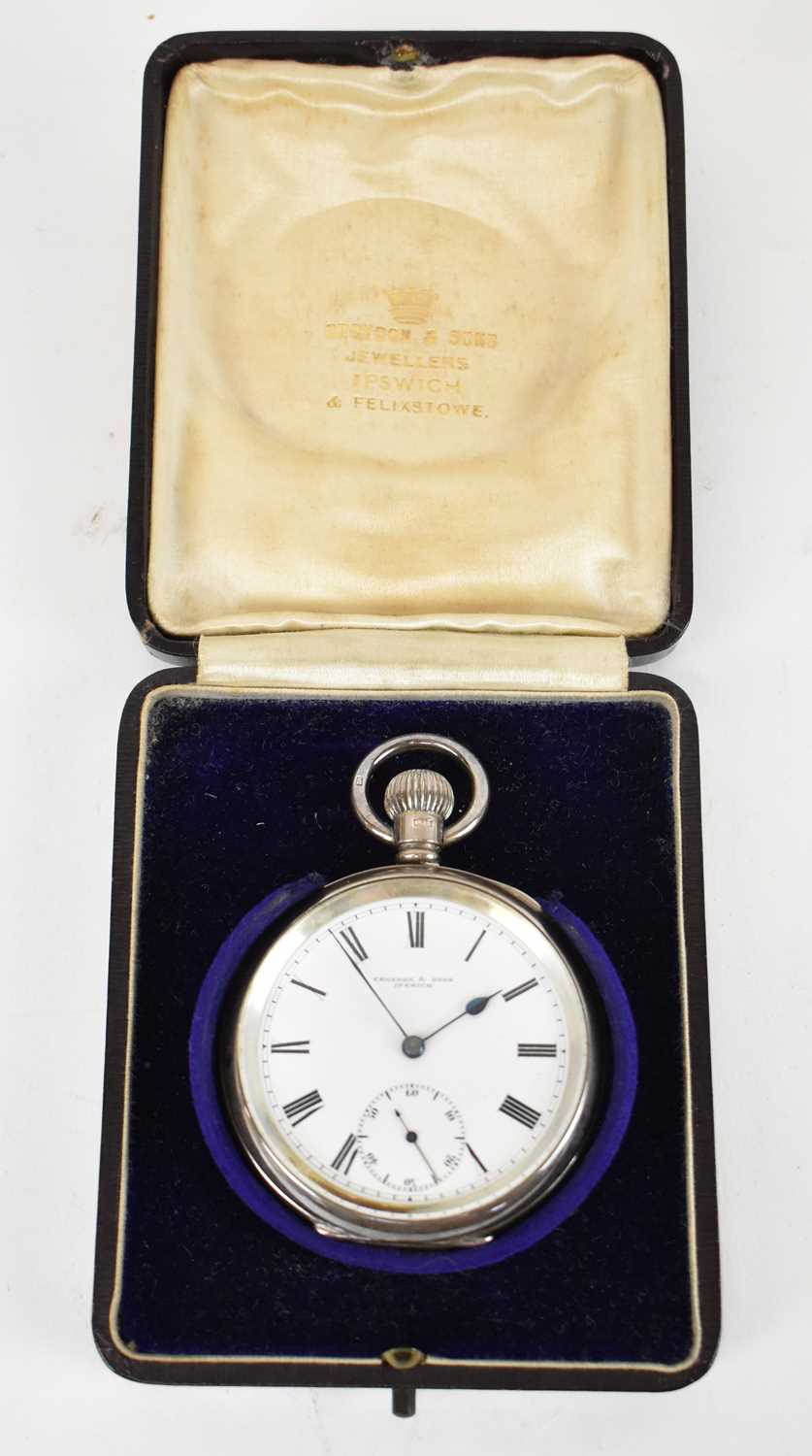 Lot 847 - An Edward VII hallmarked silver pocket watch