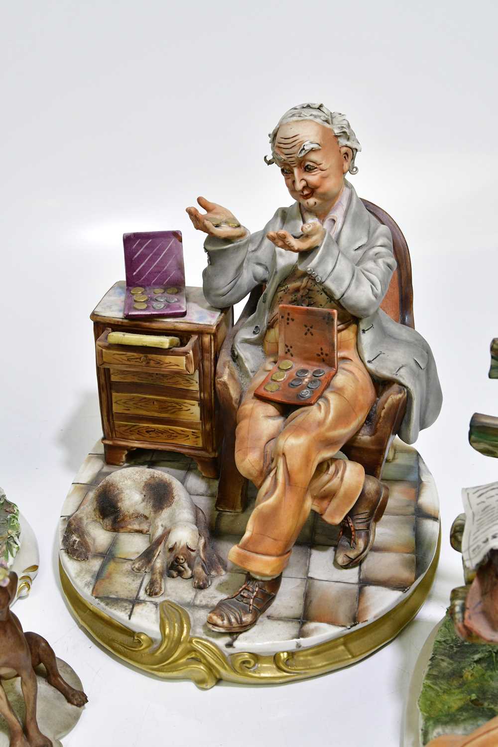 Lot 1438 - CAPODIMONTE; four large ceramic models,