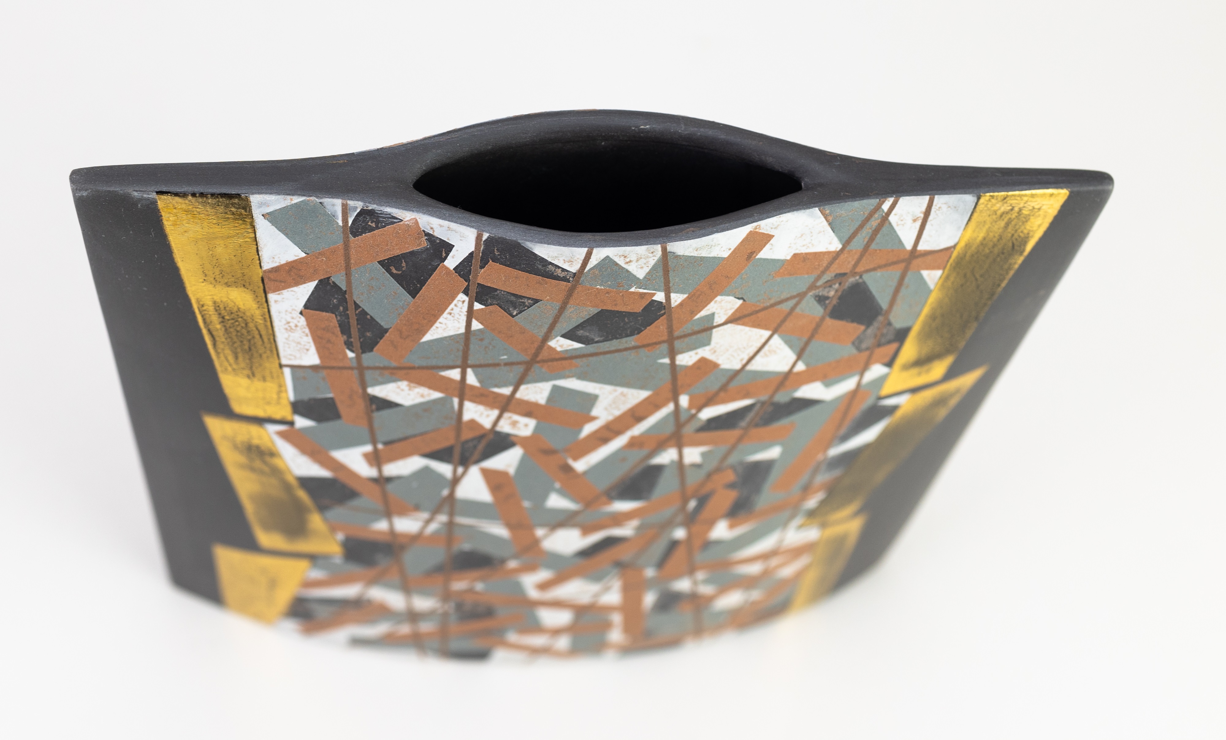 Lot 52 - TONY LAVERICK (born 1961); a black porcelain