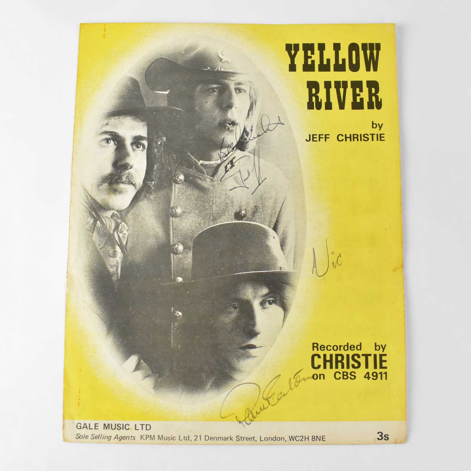 Lot 152 - CHRISTIE; sheet music 'Yellow River', signed