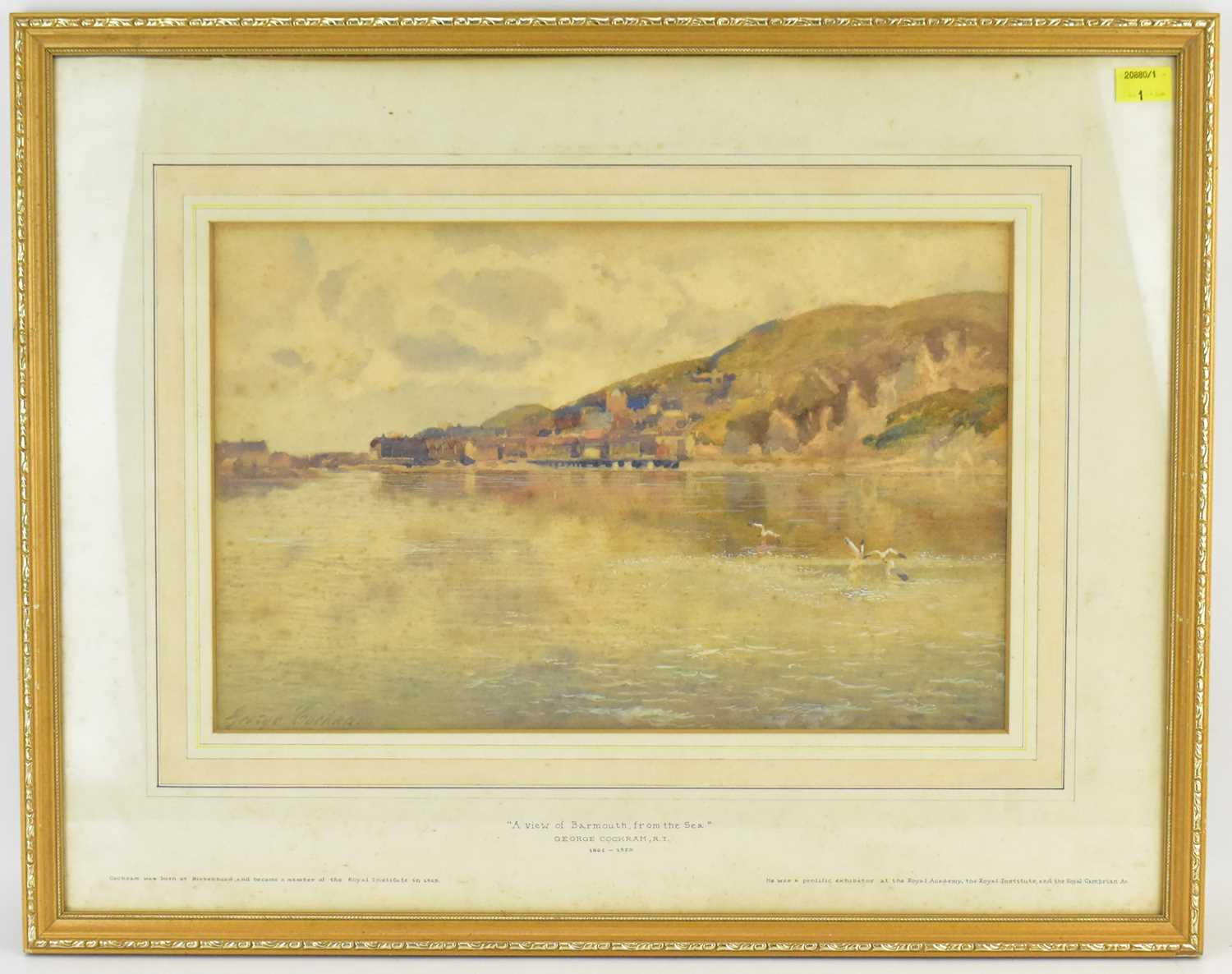 Lot 651 - GEORGE COCKRAM RI (1861-1950); watercolour