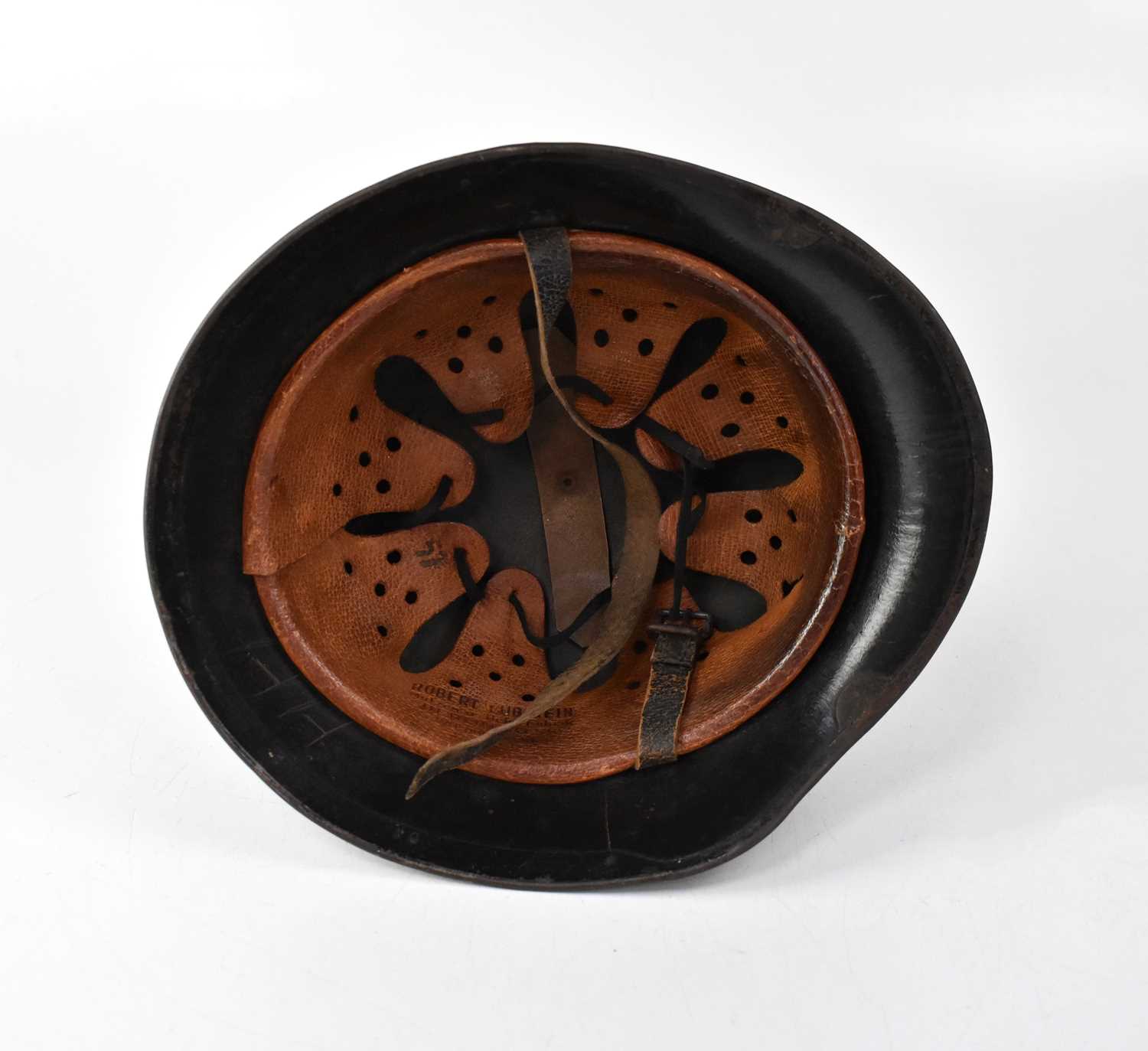 Lot 572 - A WWII period Hitler Youth helmet with tan