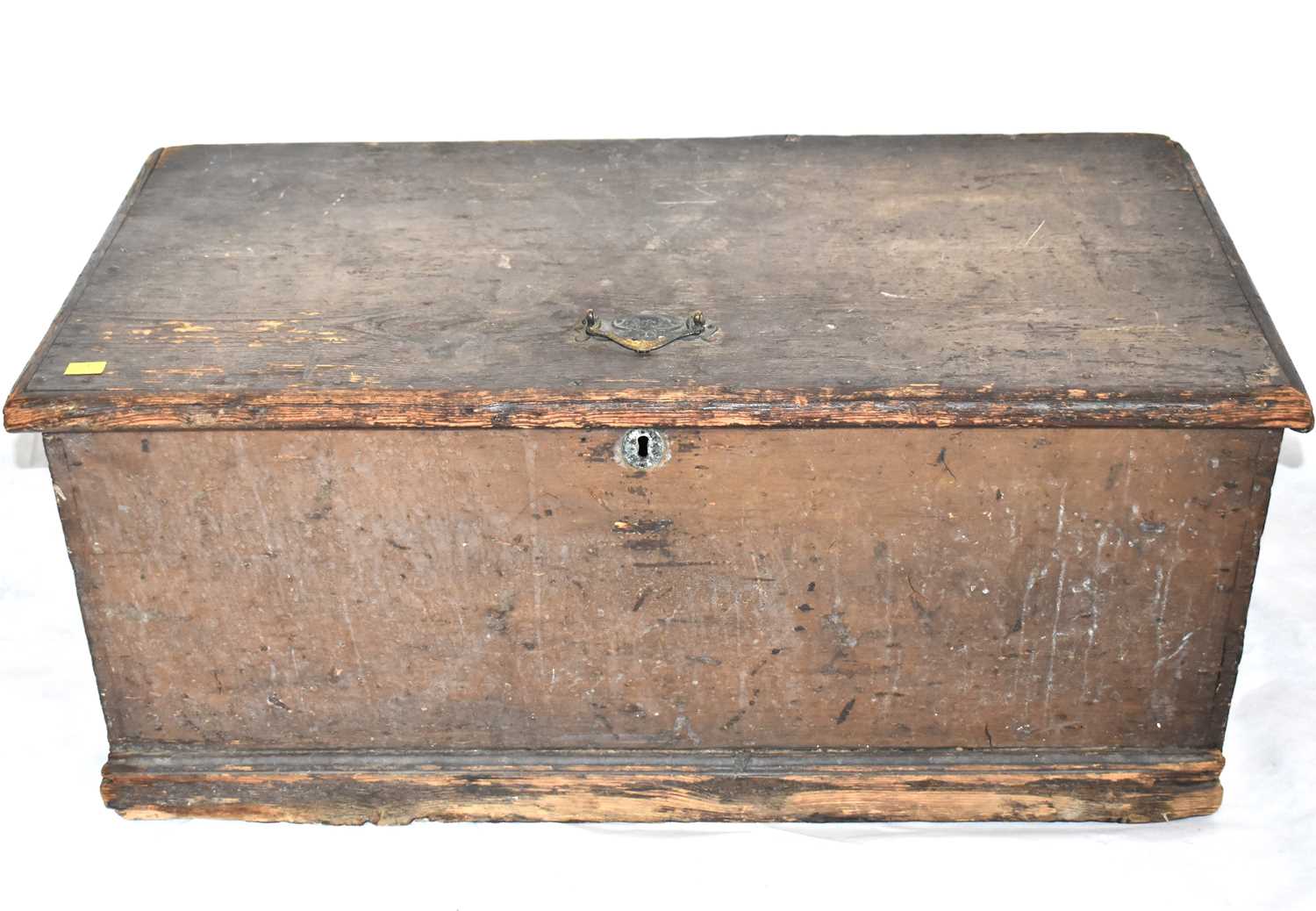 Lot 93 - A 19th century pine bedding box, 89 x 40 x