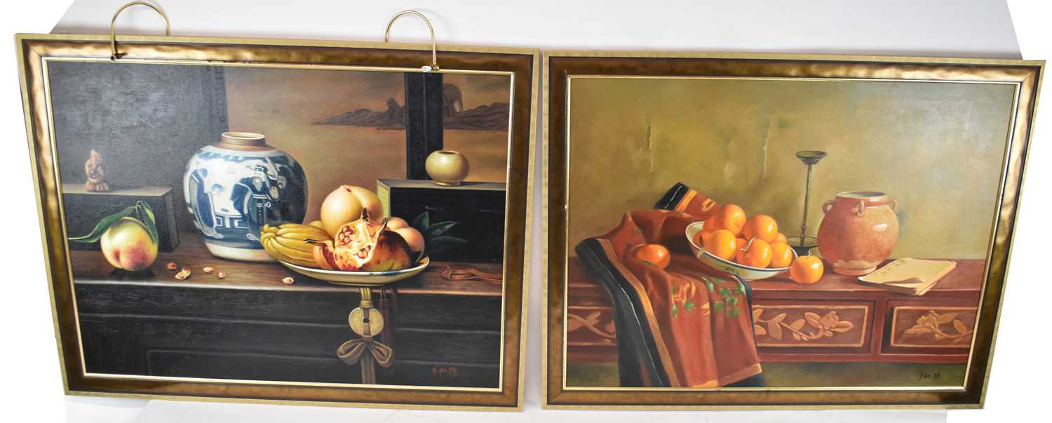 Lot 177 - MODERN CHINESE SCHOOL; a pair of large