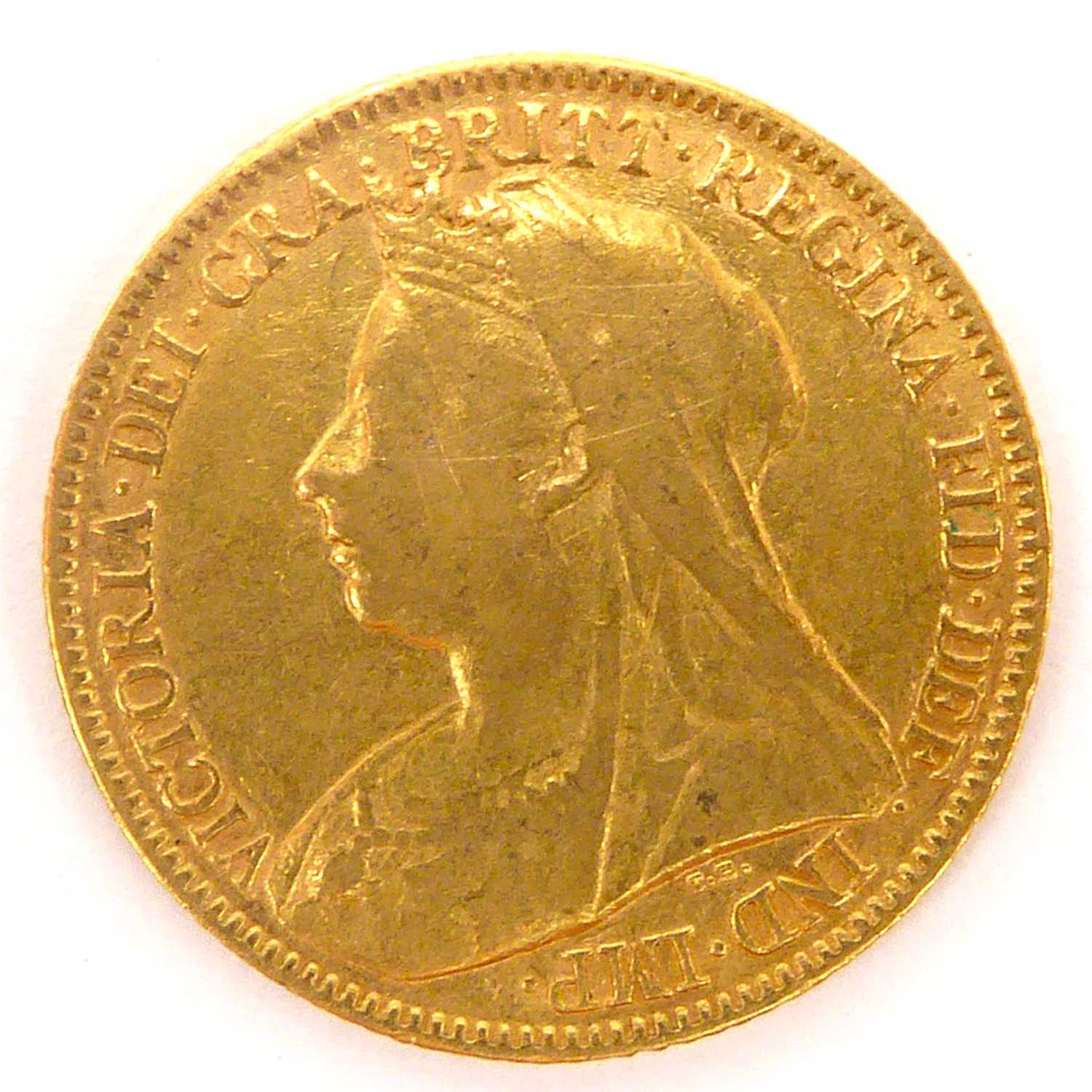 Lot 889 - A Victorian half sovereign 1896, George and