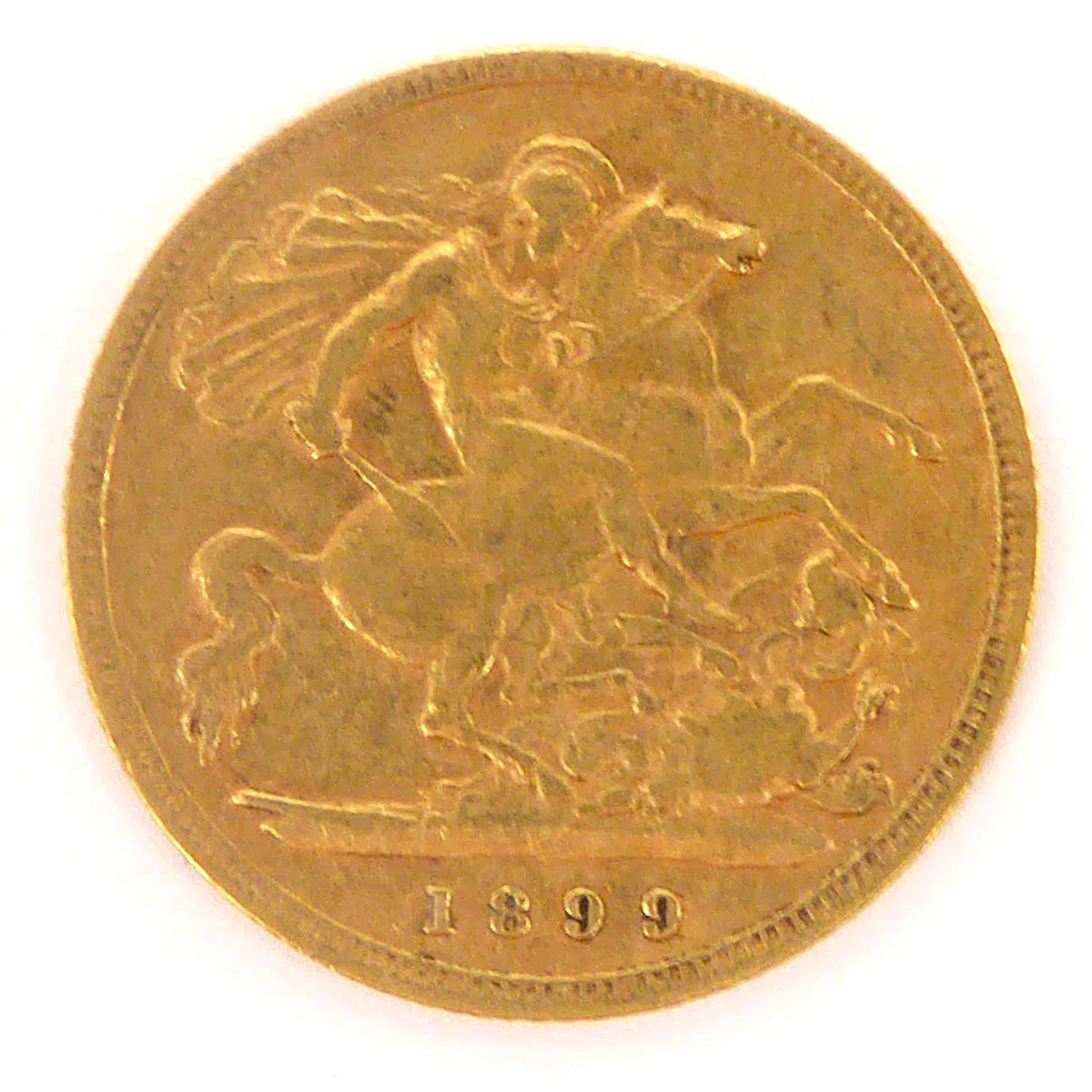 Lot 890 - A Victorian half sovereign 1899, old head,