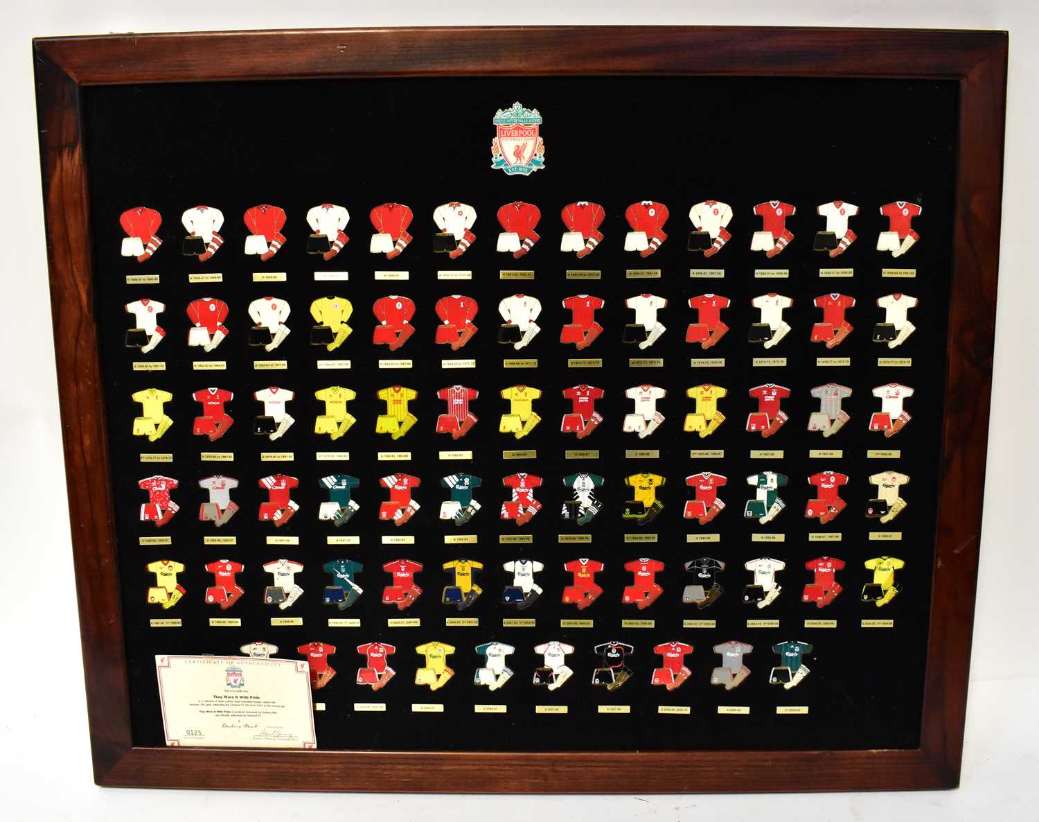 Lot 669 - LIVERPOOL FOOTBALL CLUB; a framed 'They Wore