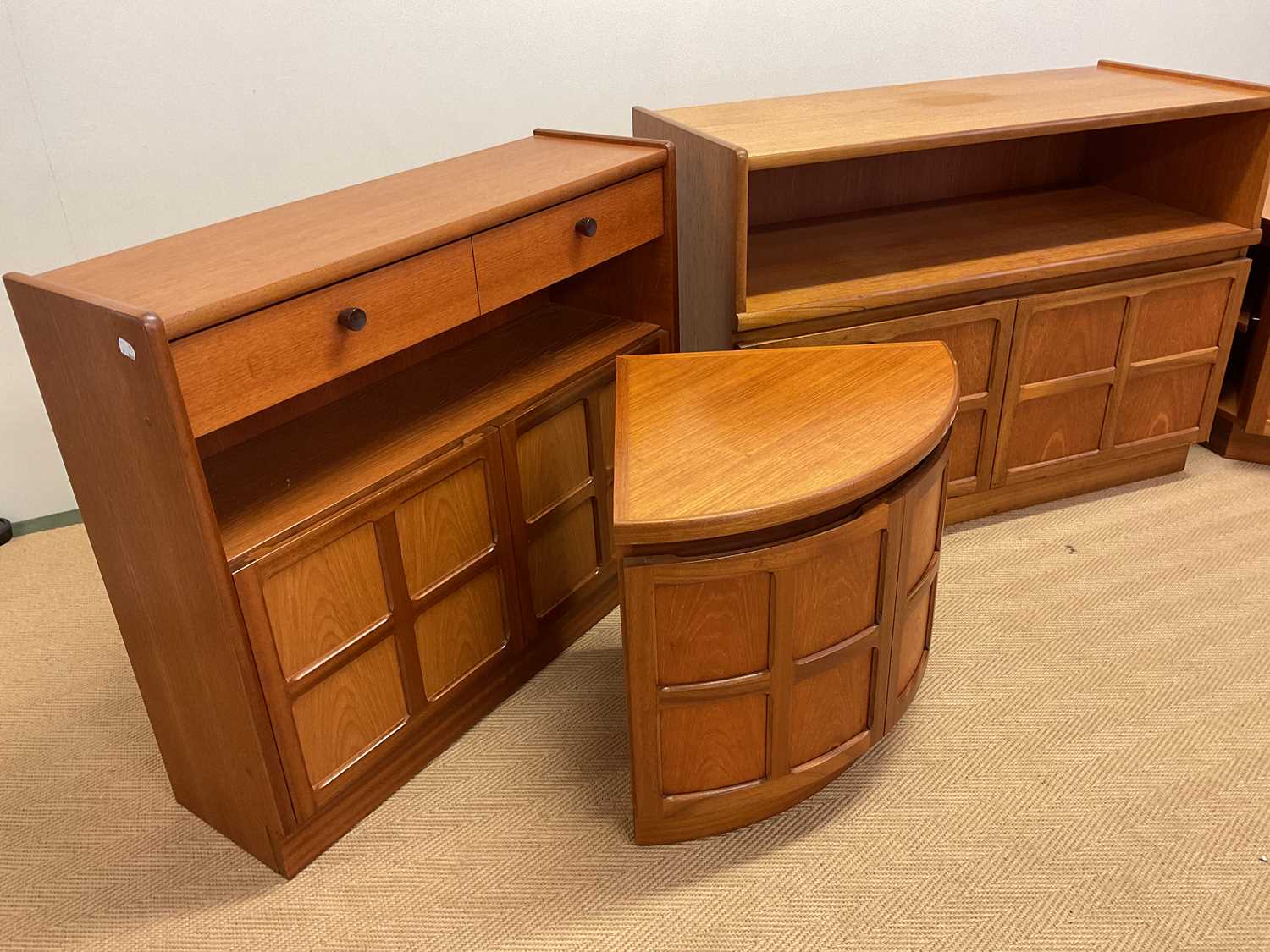 Lot 437 - NATHAN FURNITURE; a set of four 1970s teak