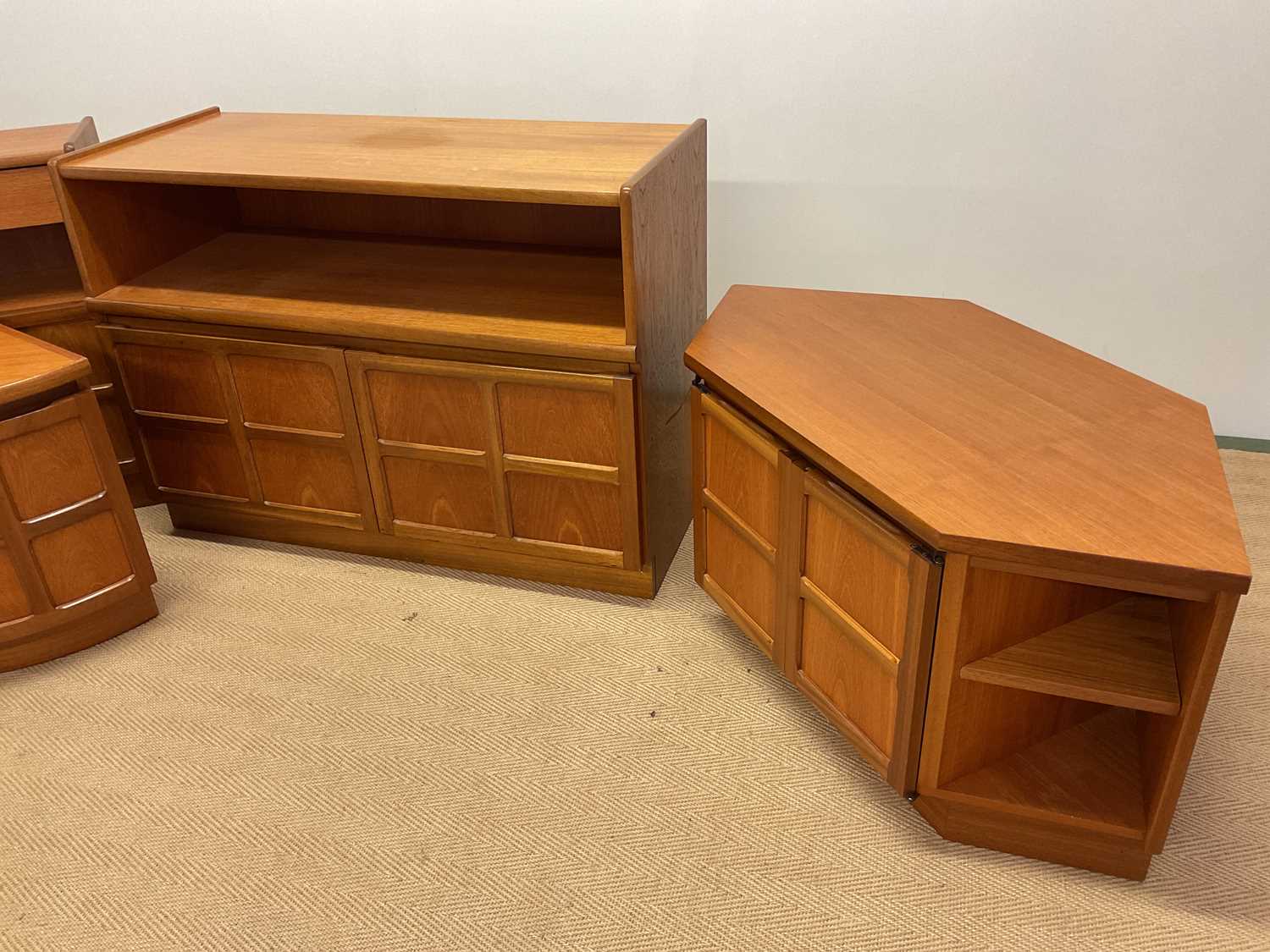 Lot 437 - NATHAN FURNITURE; a set of four 1970s teak