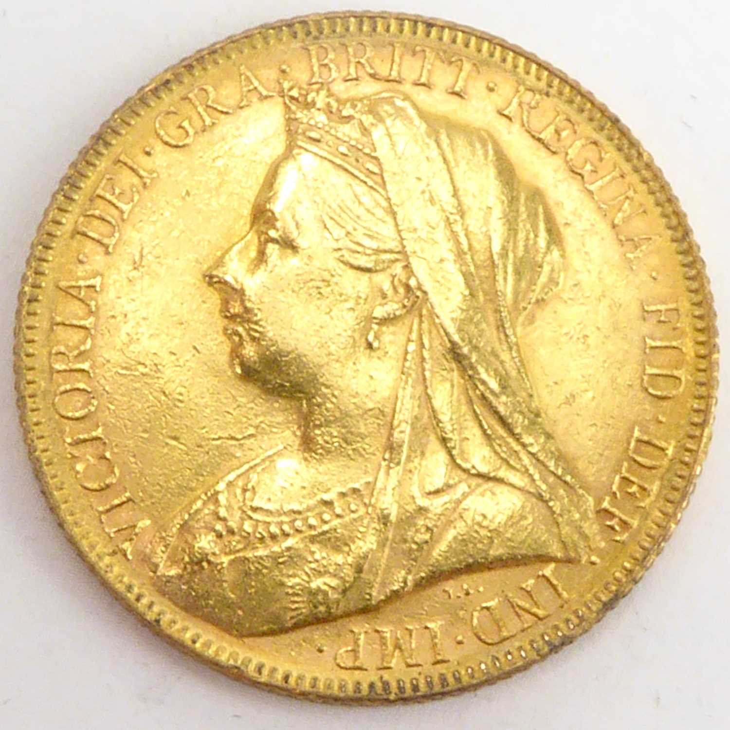 Lot 868 - A Victorian sovereign 1900, George and