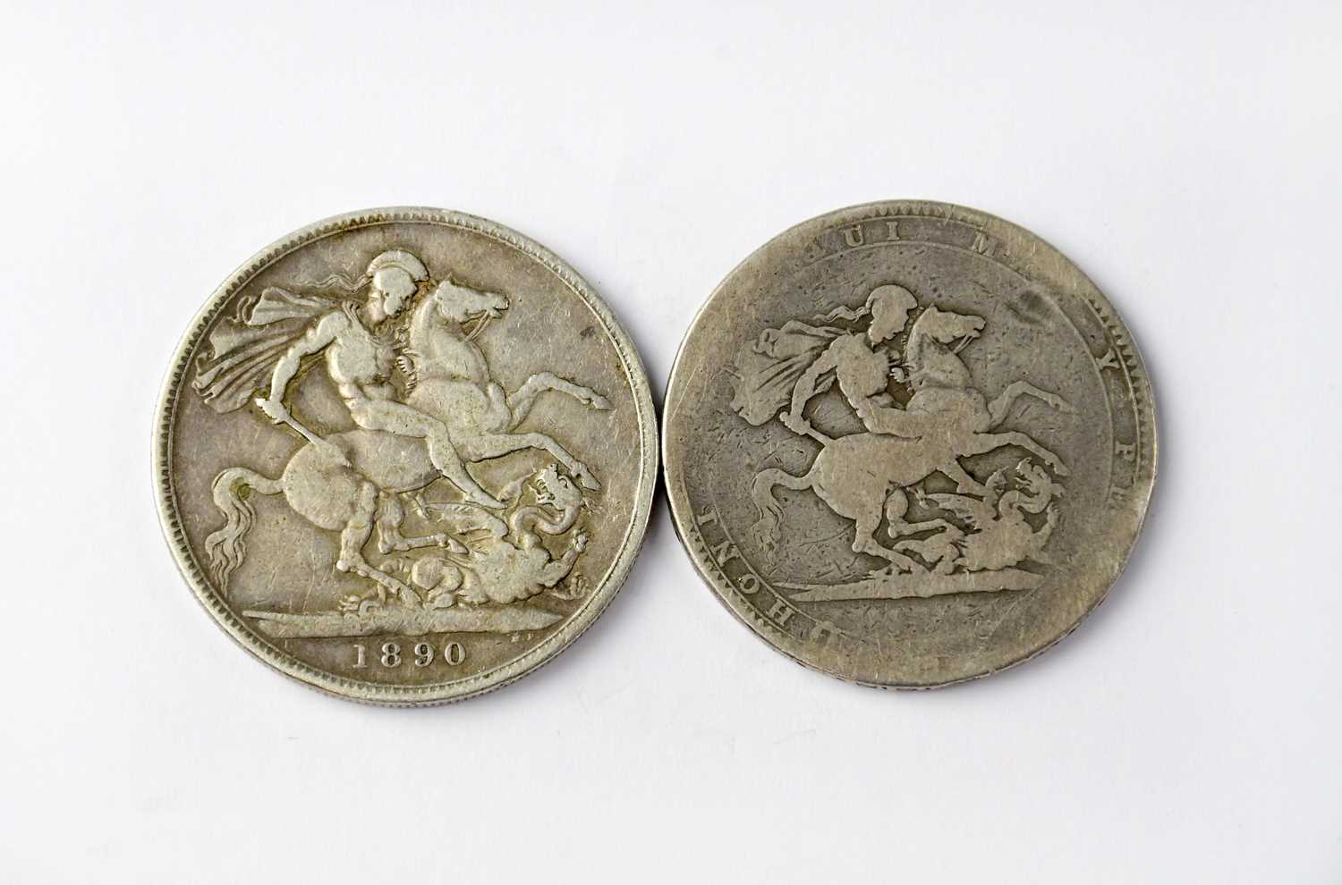 Lot 830 - Two silver crowns