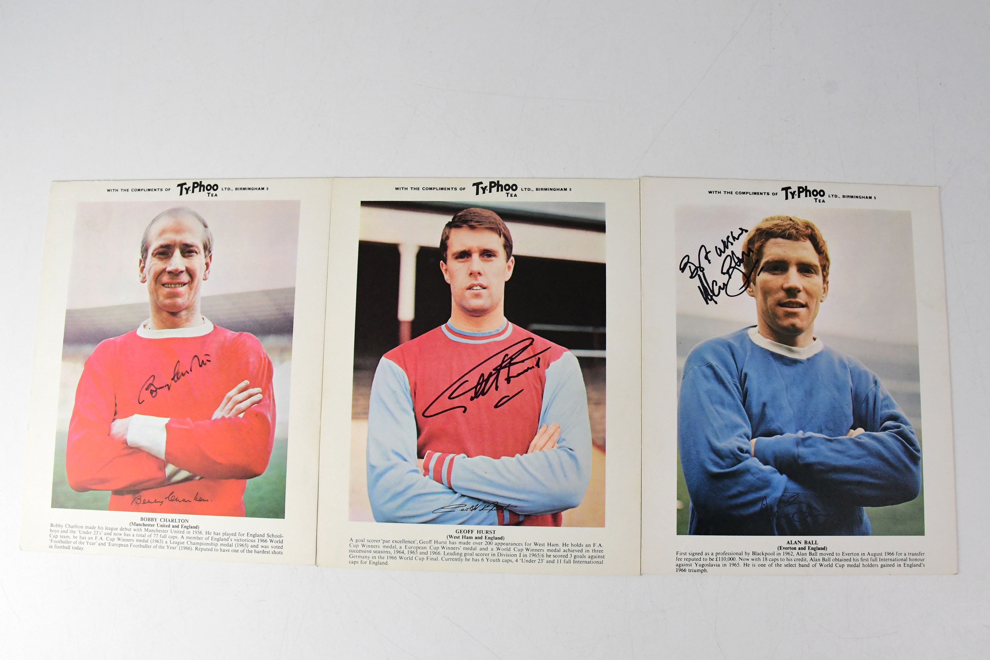 Lot 407 - Six Typhoo Tea signed collectors' cards,