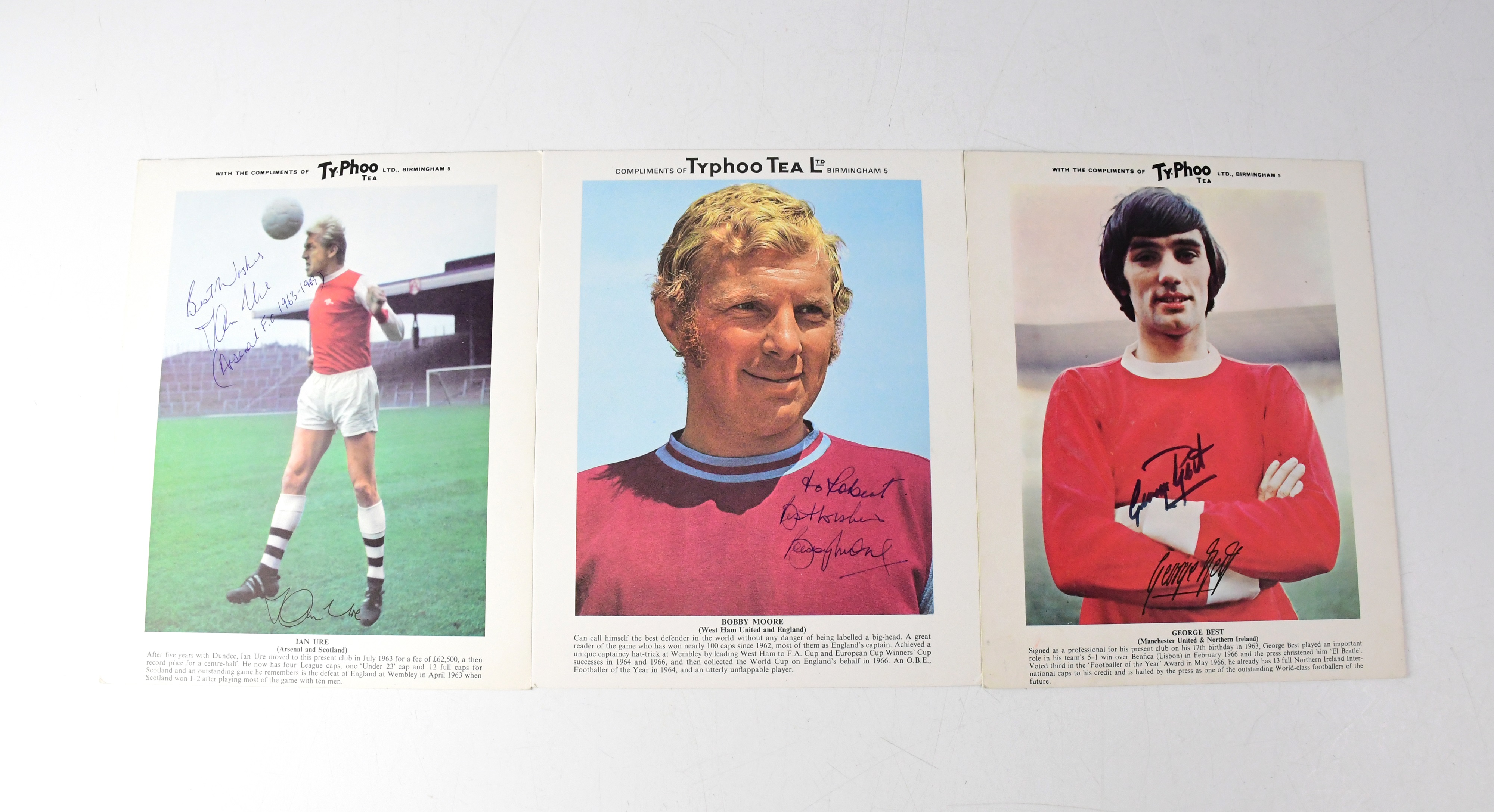 Lot 408 - Six Typhoo Tea signed collectors' cards,