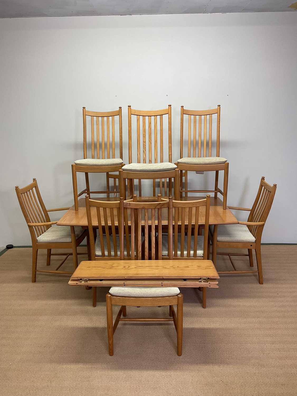 Lot 387 - ERCOL; an elm and beech extending dining