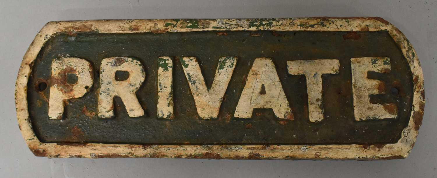 Lot 18 - RAILWAYANA; a painted cast iron railway