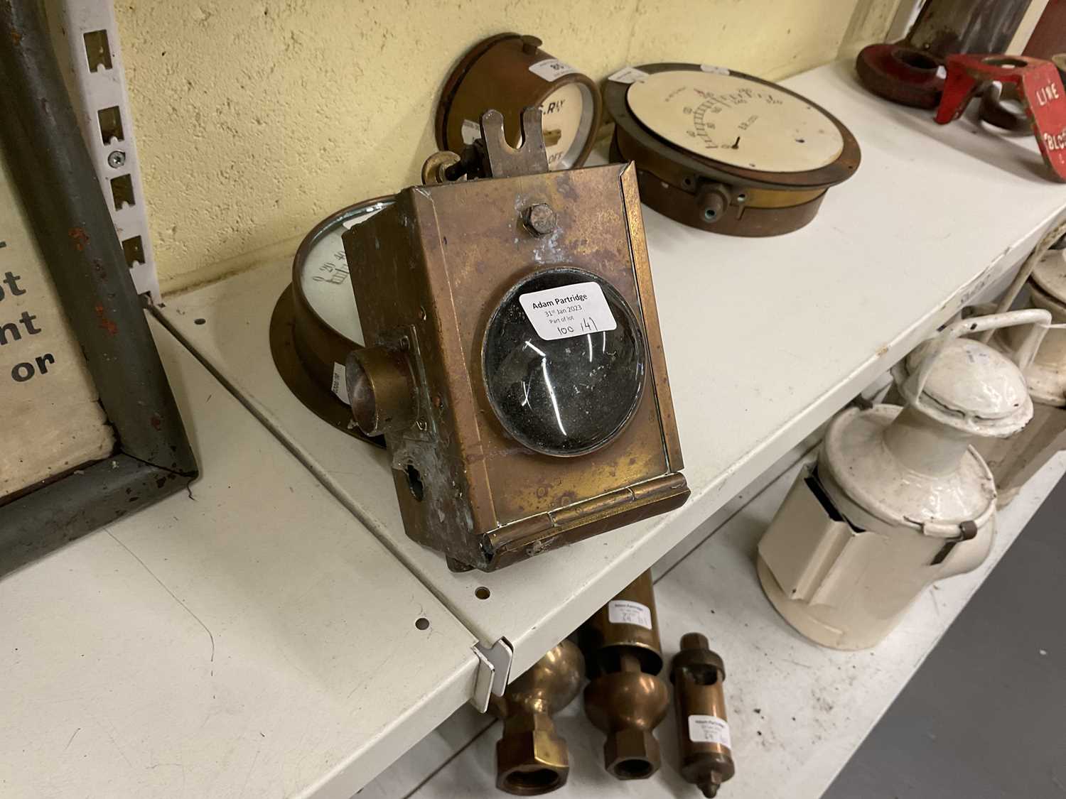 Lot 100 - RAILWAYANA; South West Railway lamp complete