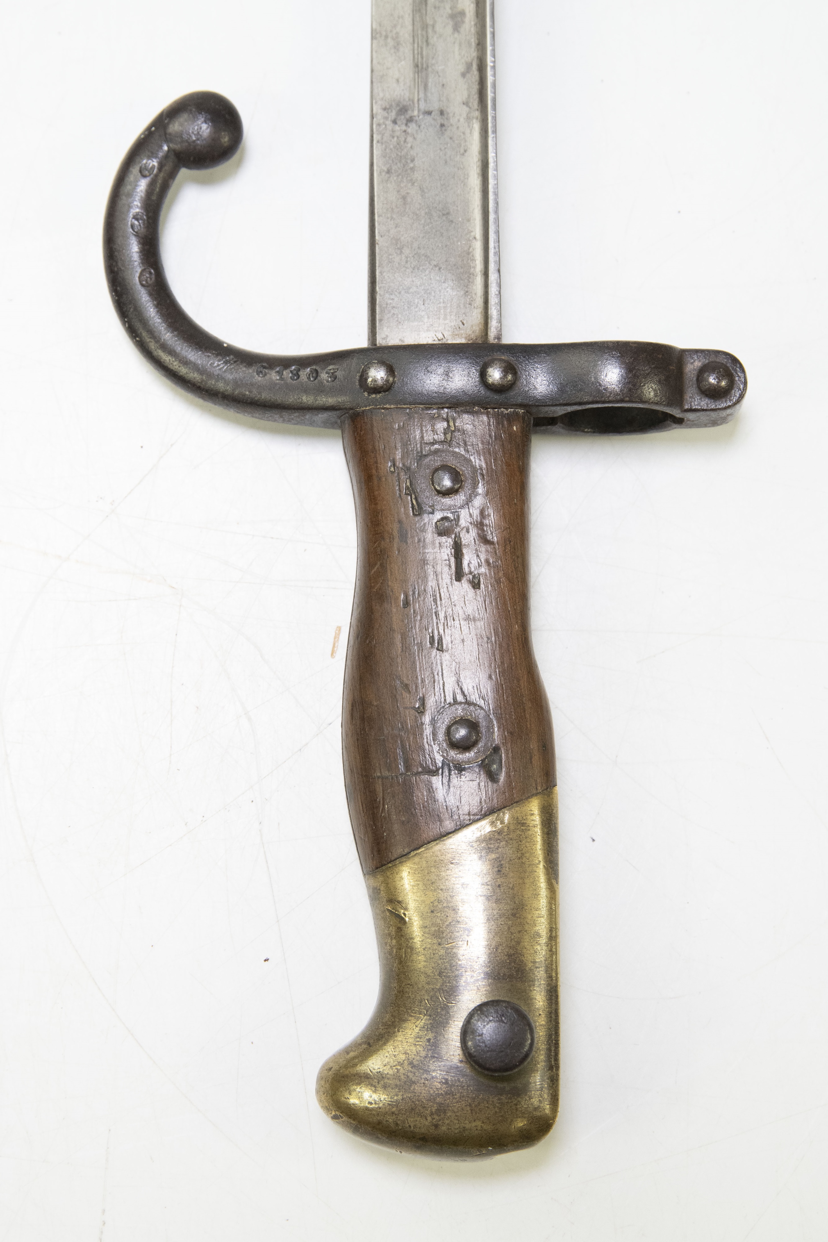 Lot 678 - A 19th century French bayonet, stamped to