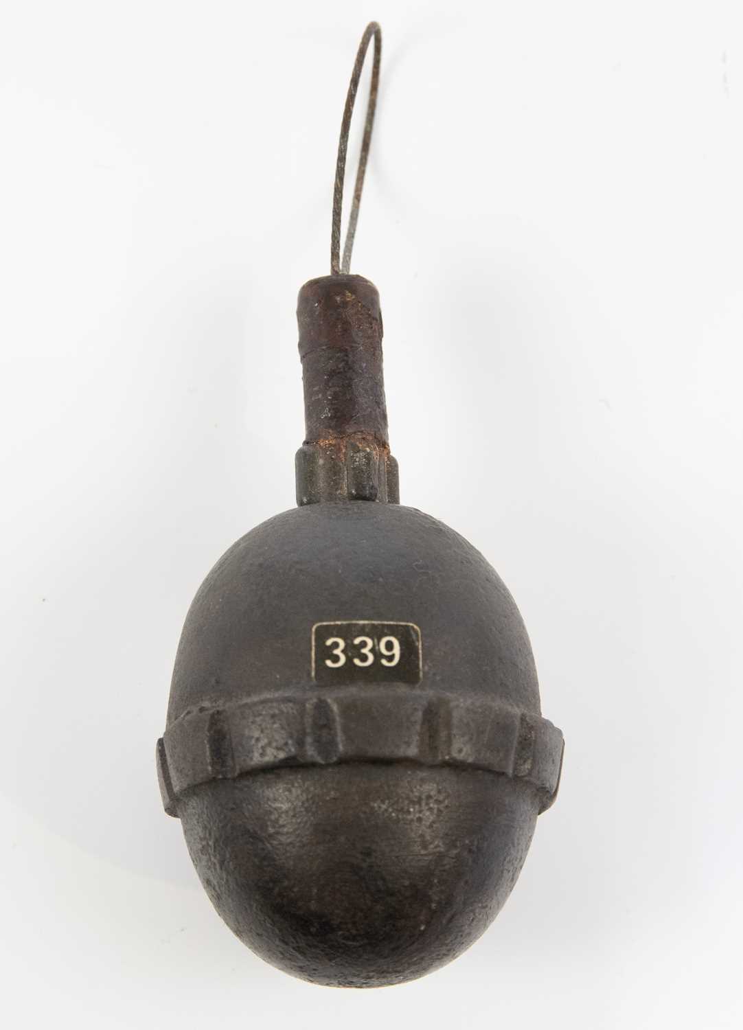 Lot 418 - An inert WWI period German 'egg' grenade.