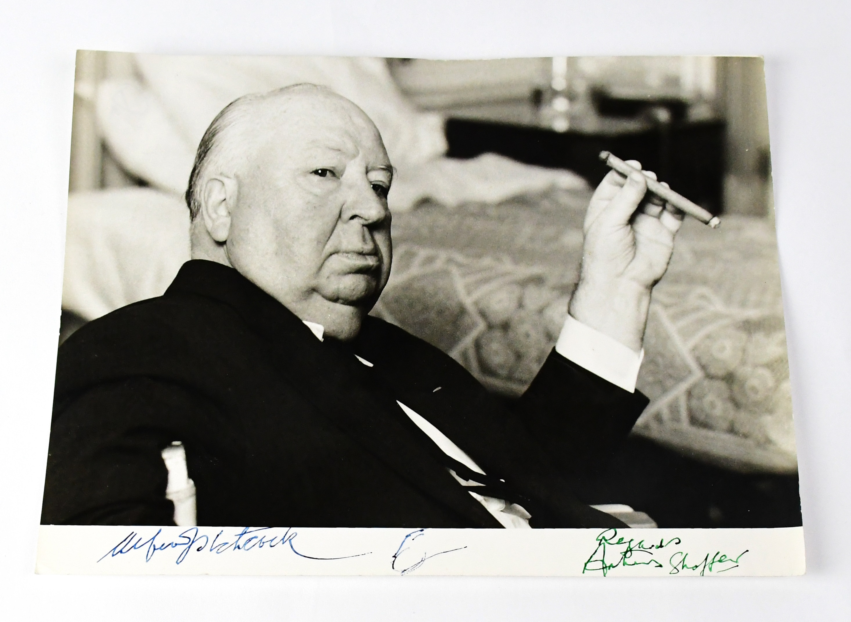 Lot 140 - ALFRED HITCHCOCK; a black and white