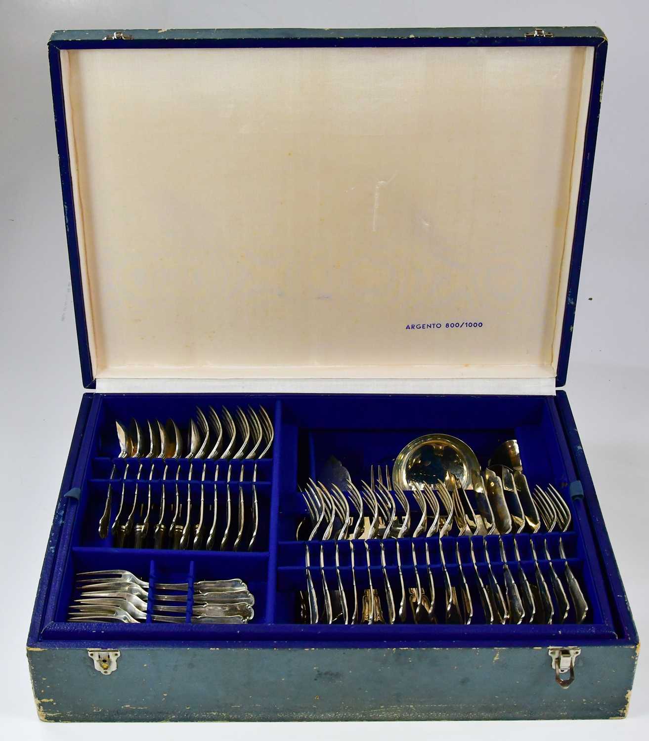 Lot 2155 - An 800 grade silver six setting sixty-six