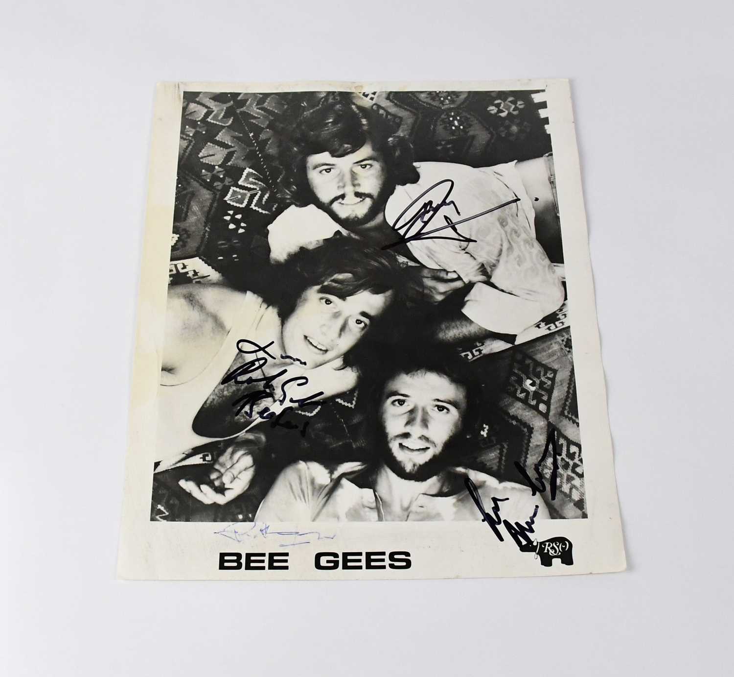 Lot 186 - THE BEE GEES; a black and white promotional