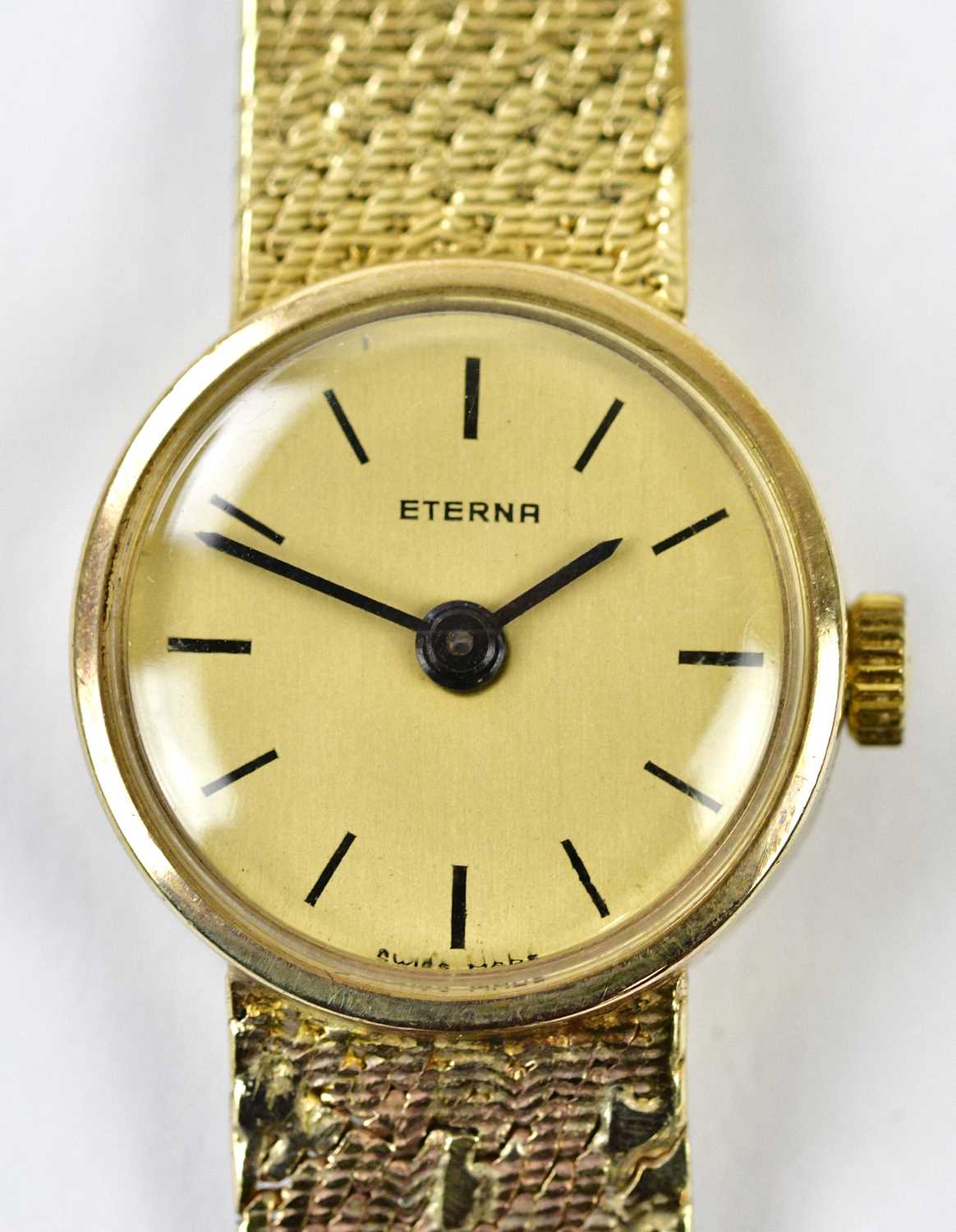 Lot 2905 - ETERNA; a lady's 9ct yellow gold wristwatch