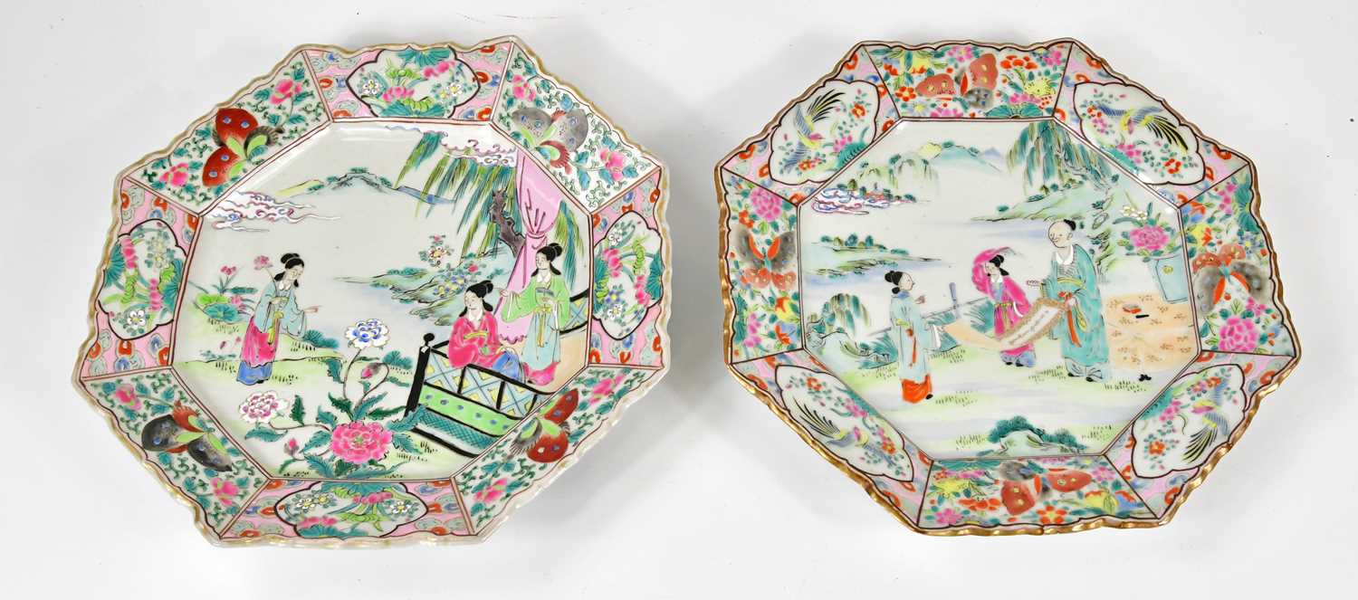 Lot 1584 - A pair of 20th century Japanese octagonal